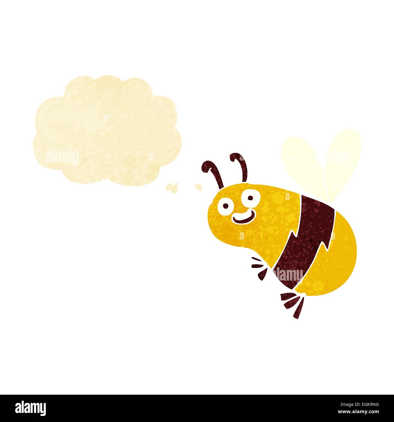 funny cartoon bee with thought bubble Stock Vector Image & Art - Alamy