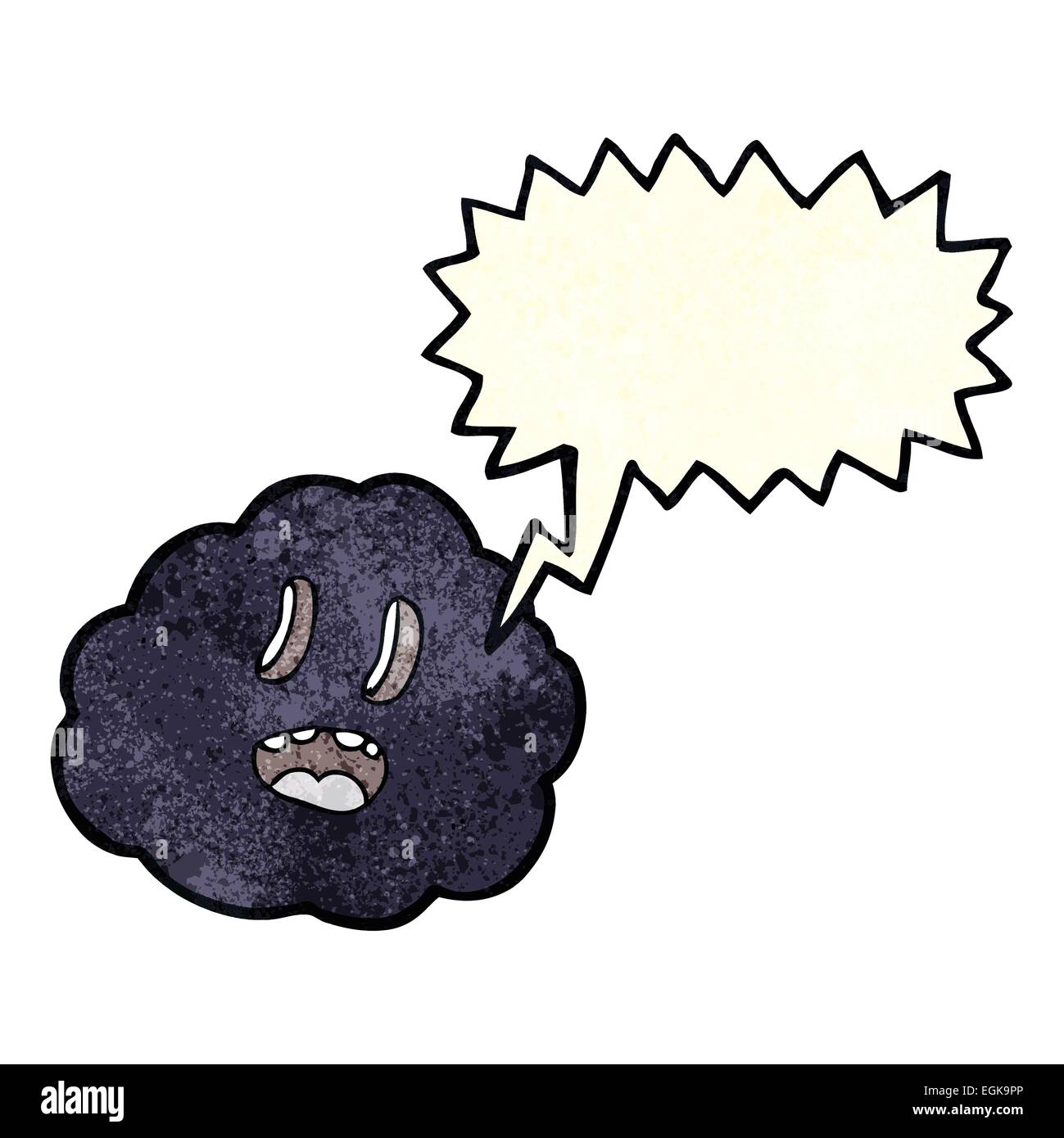 cartoon spooky cloud with speech bubble Stock Vector Image & Art - Alamy