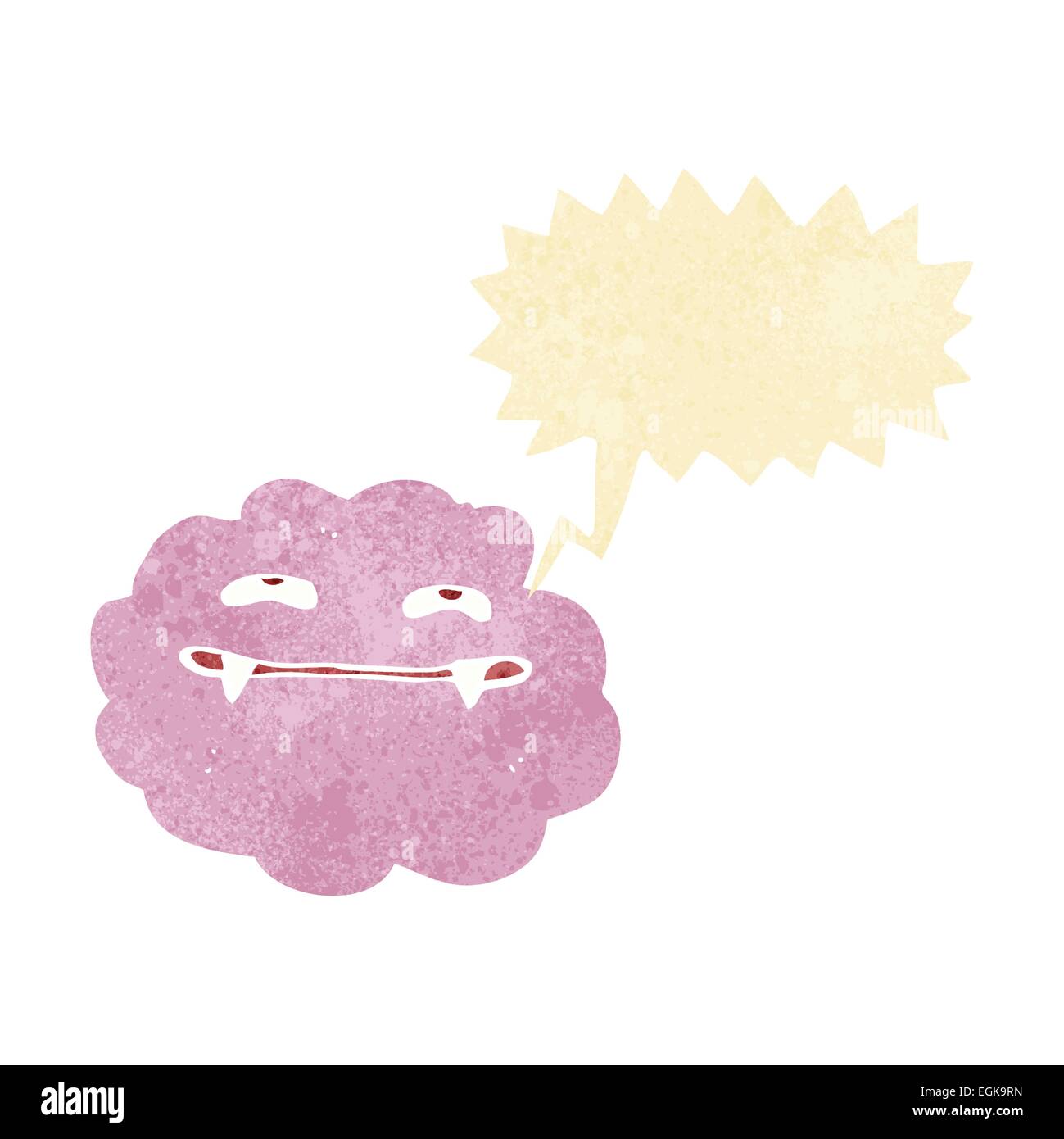 cartoon pink fluffy vampire cloud with speech bubble Stock Vector Image ...