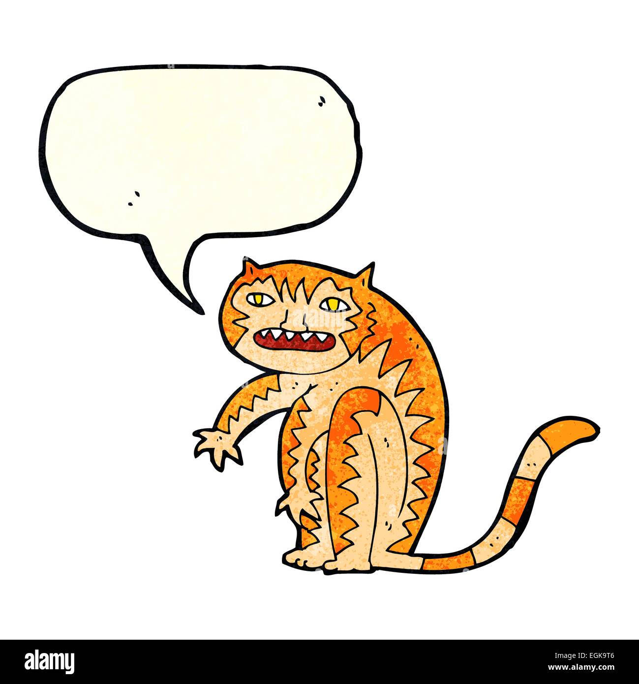 cartoon tiger with speech bubble Stock Vector Image & Art - Alamy