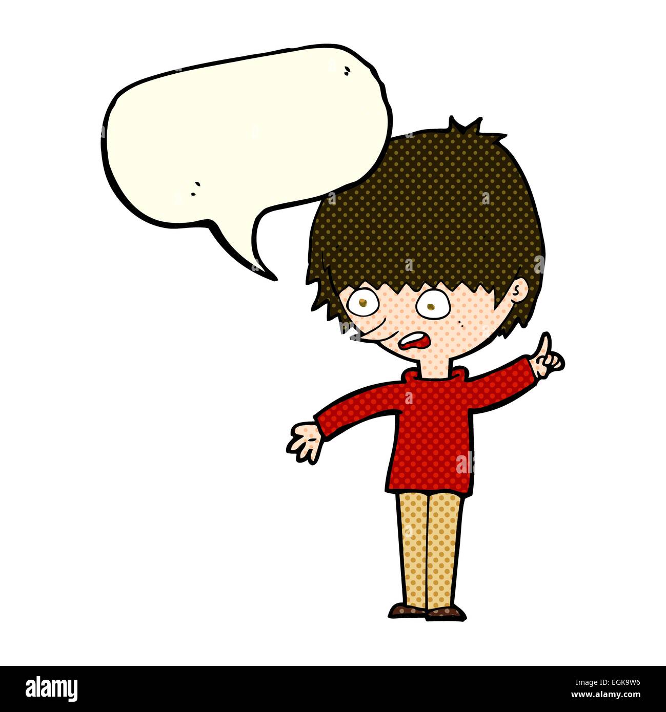 Cartoon boy question bubble hi-res stock photography and images - Alamy