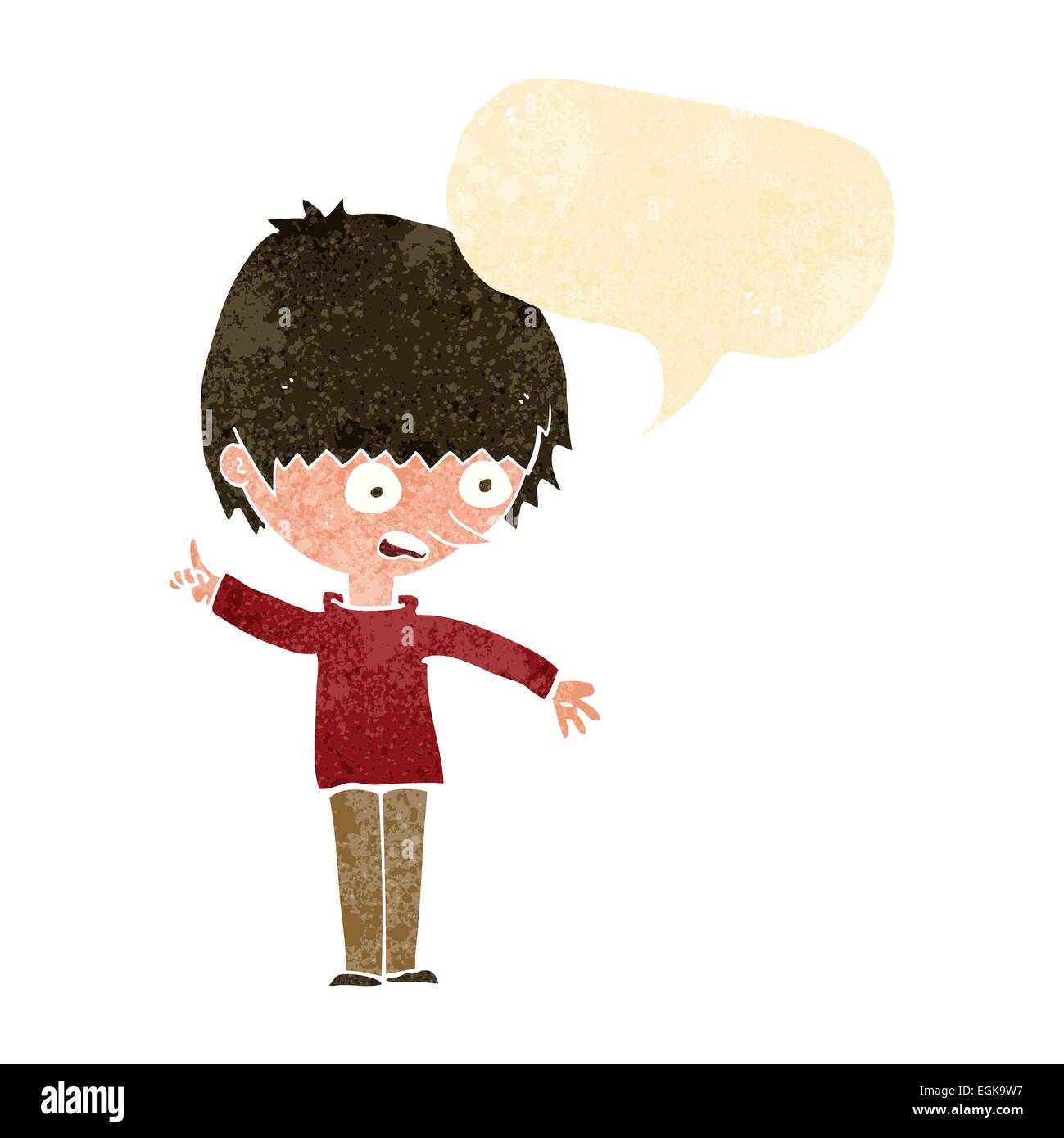 Cartoon boy question bubble Stock Vector Images - Alamy
