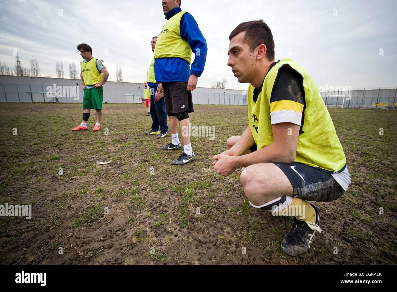 Italy, Bollate prison, Rugby training Stock Photo - Alamy