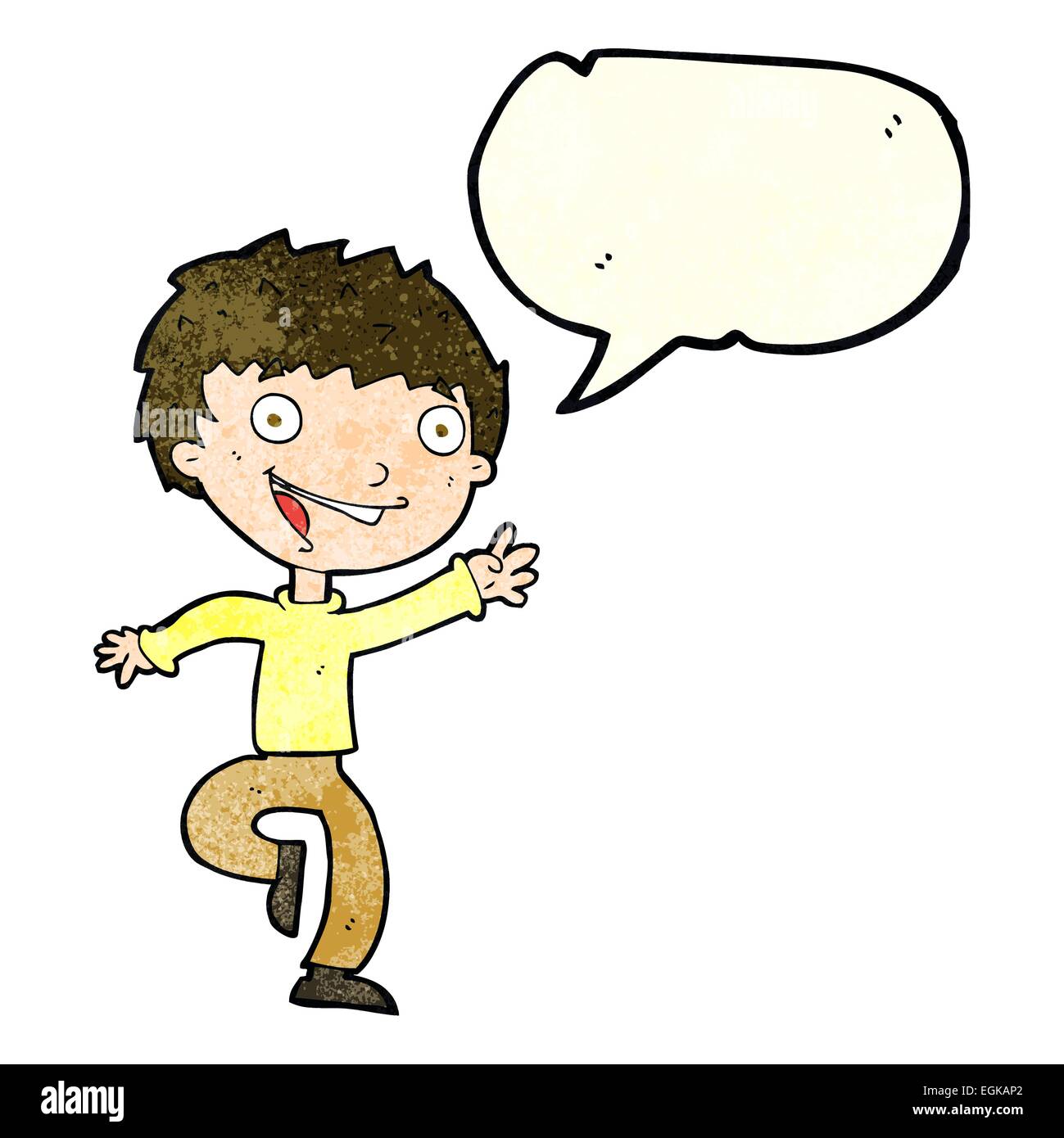 Cartoon excited boy bubble Stock Vector Images - Alamy