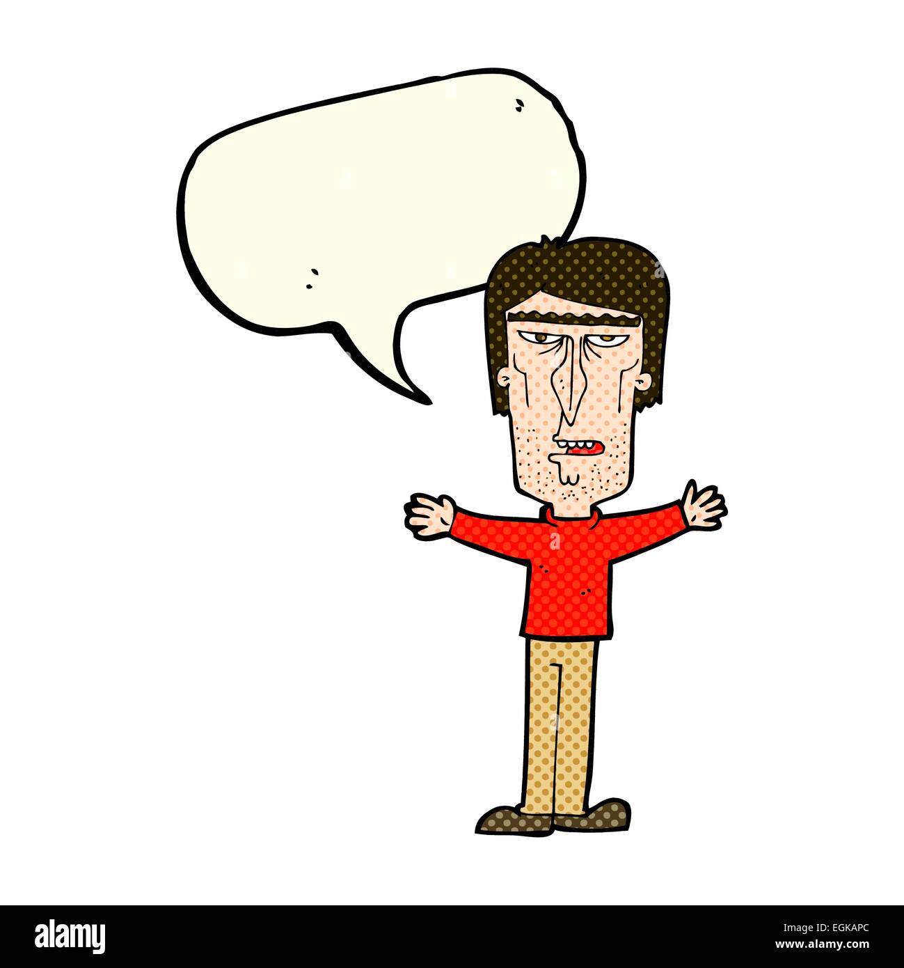 cartoon angry man with speech bubble Stock Vector Image & Art - Alamy