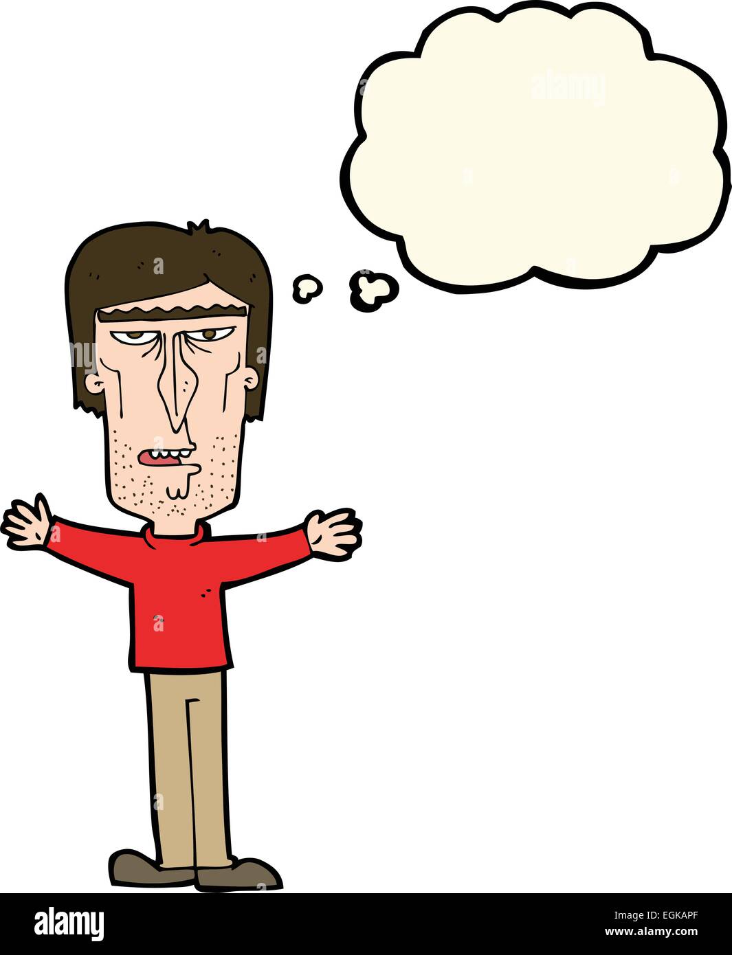 cartoon angry man with thought bubble Stock Vector Image & Art - Alamy