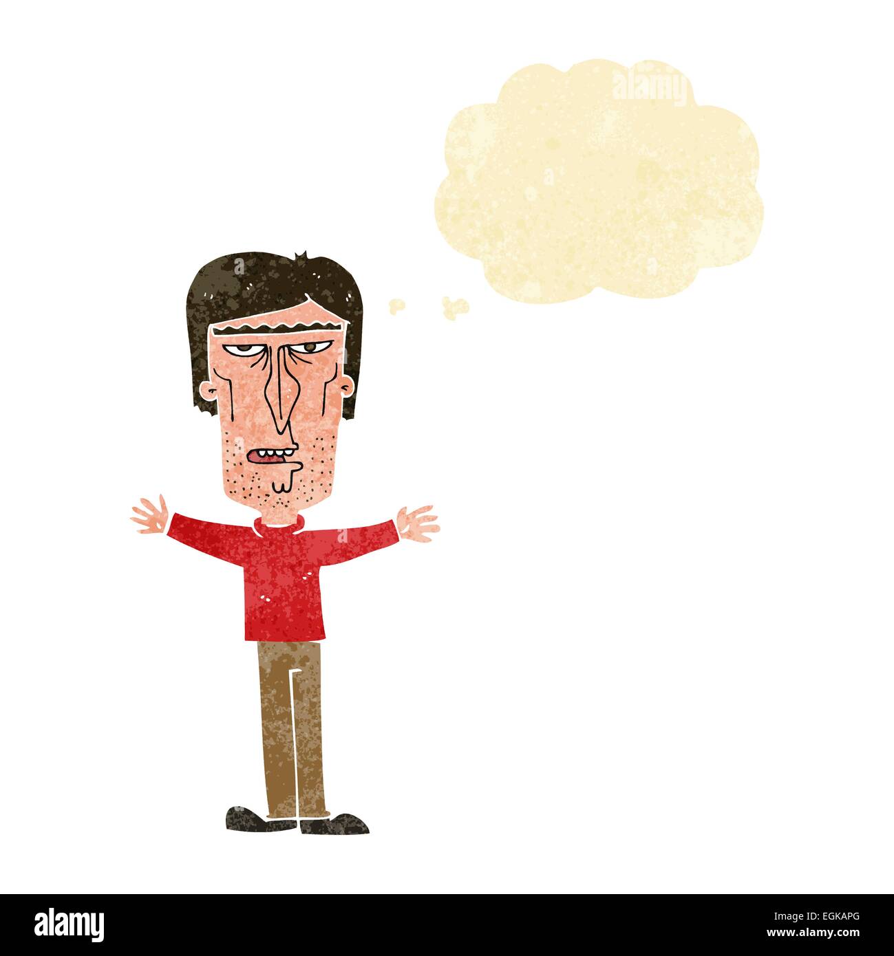 cartoon angry man with thought bubble Stock Vector Image & Art - Alamy