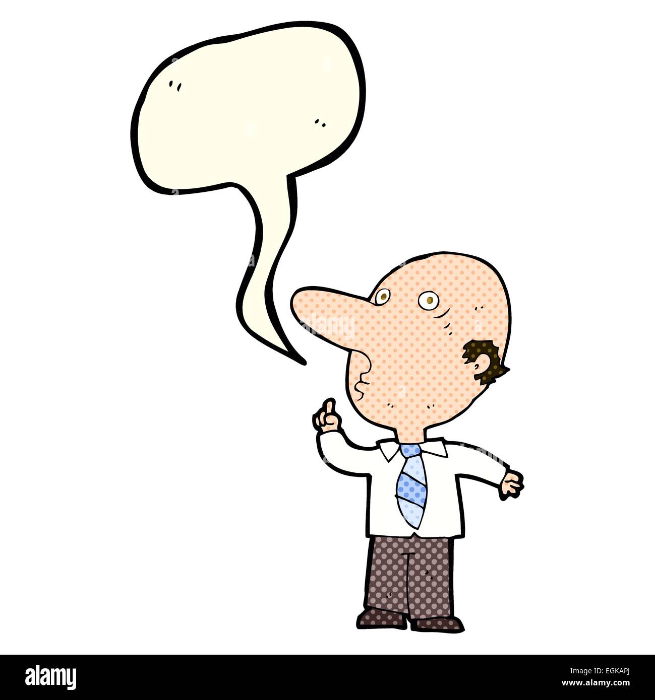 Cartoon funny bald man bubble Cut Out Stock Images & Pictures - Alamy