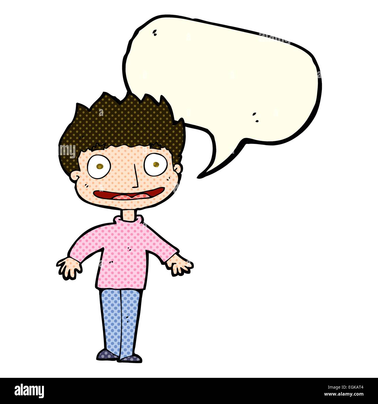 Cartoon excited boy bubble Stock Vector Images - Alamy