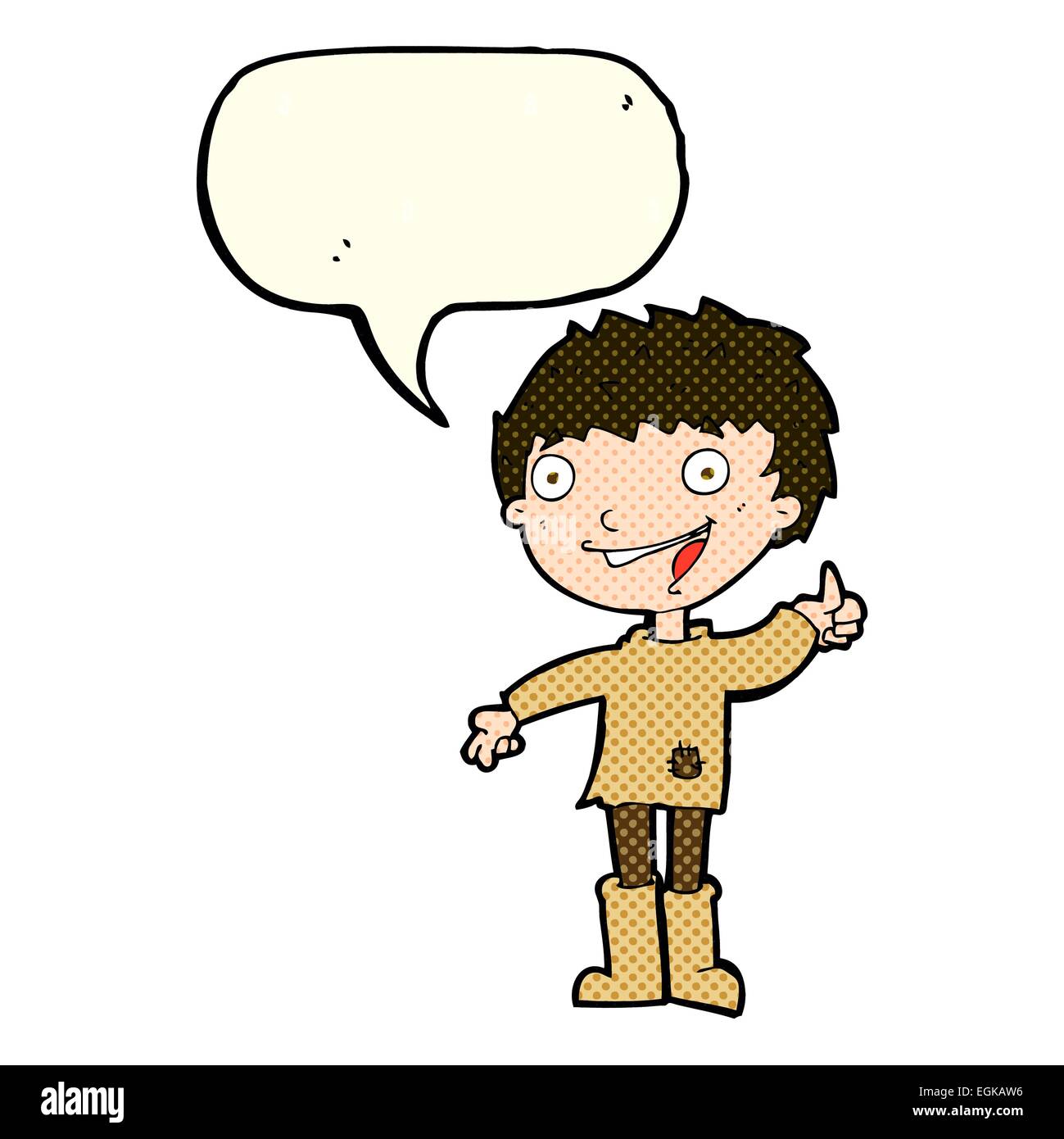 Cartoon excited boy bubble Stock Vector Images - Alamy