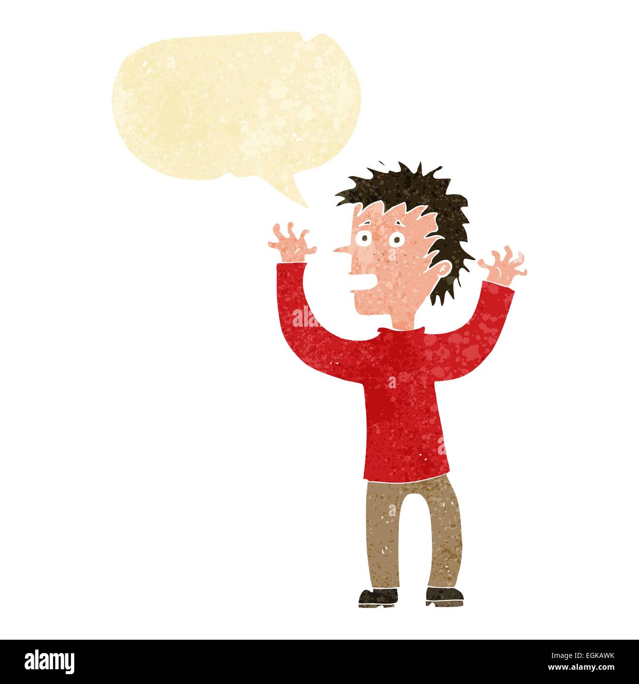 Cartoon excited boy bubble Stock Vector Images - Alamy