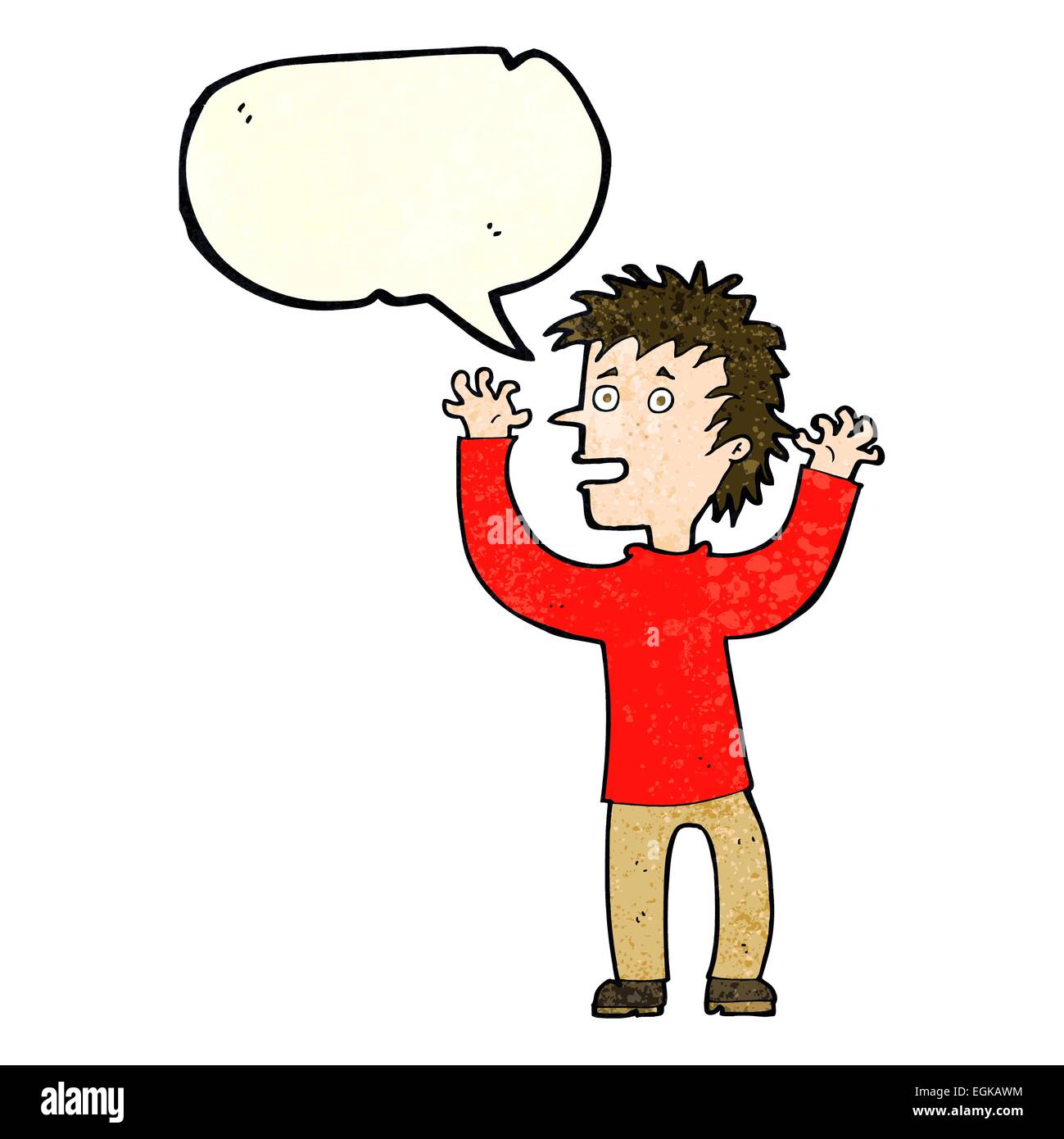 Cartoon excited boy bubble Cut Out Stock Images & Pictures - Alamy