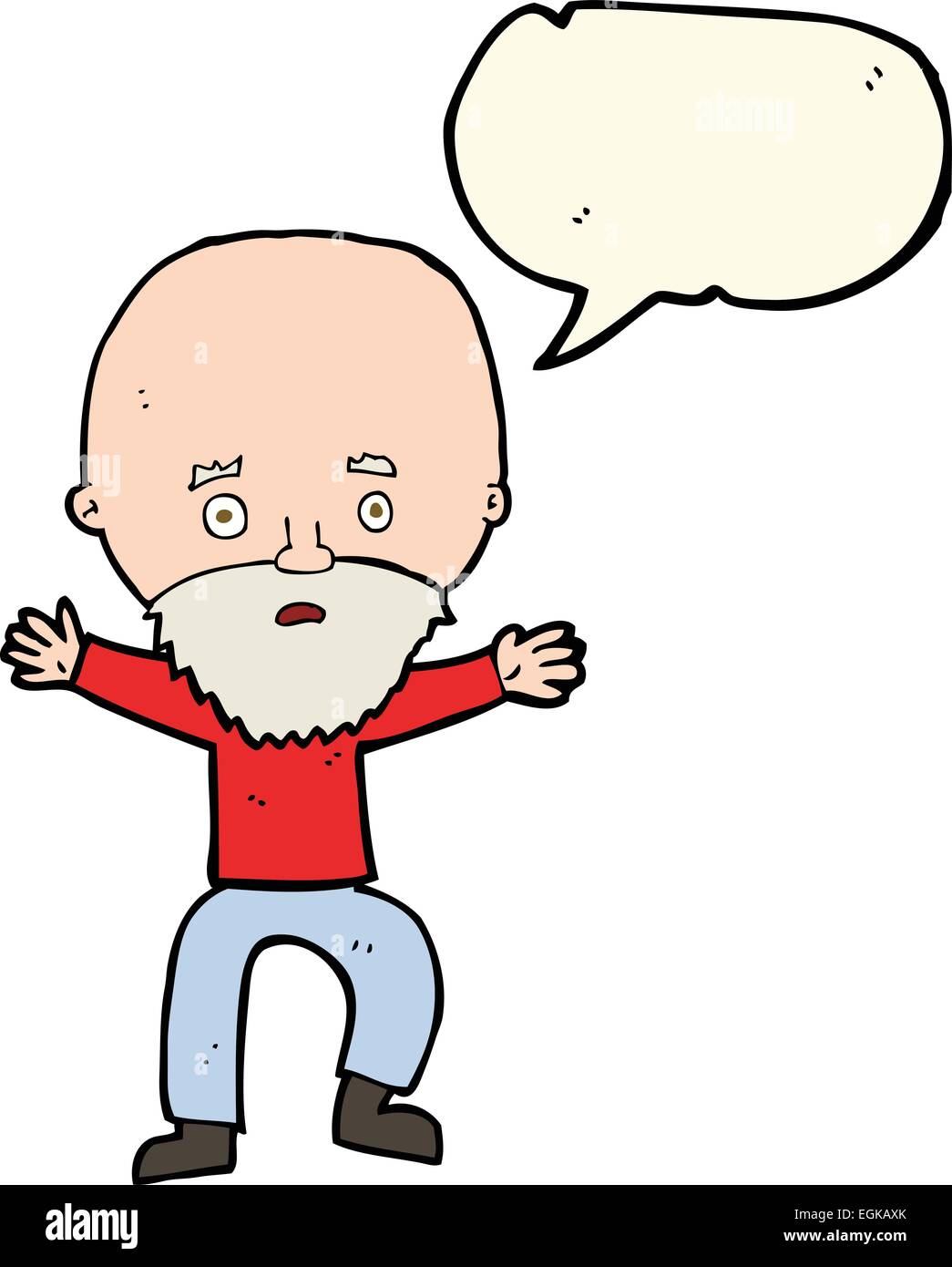 Cartoon panicking old man hi-res stock photography and images - Alamy