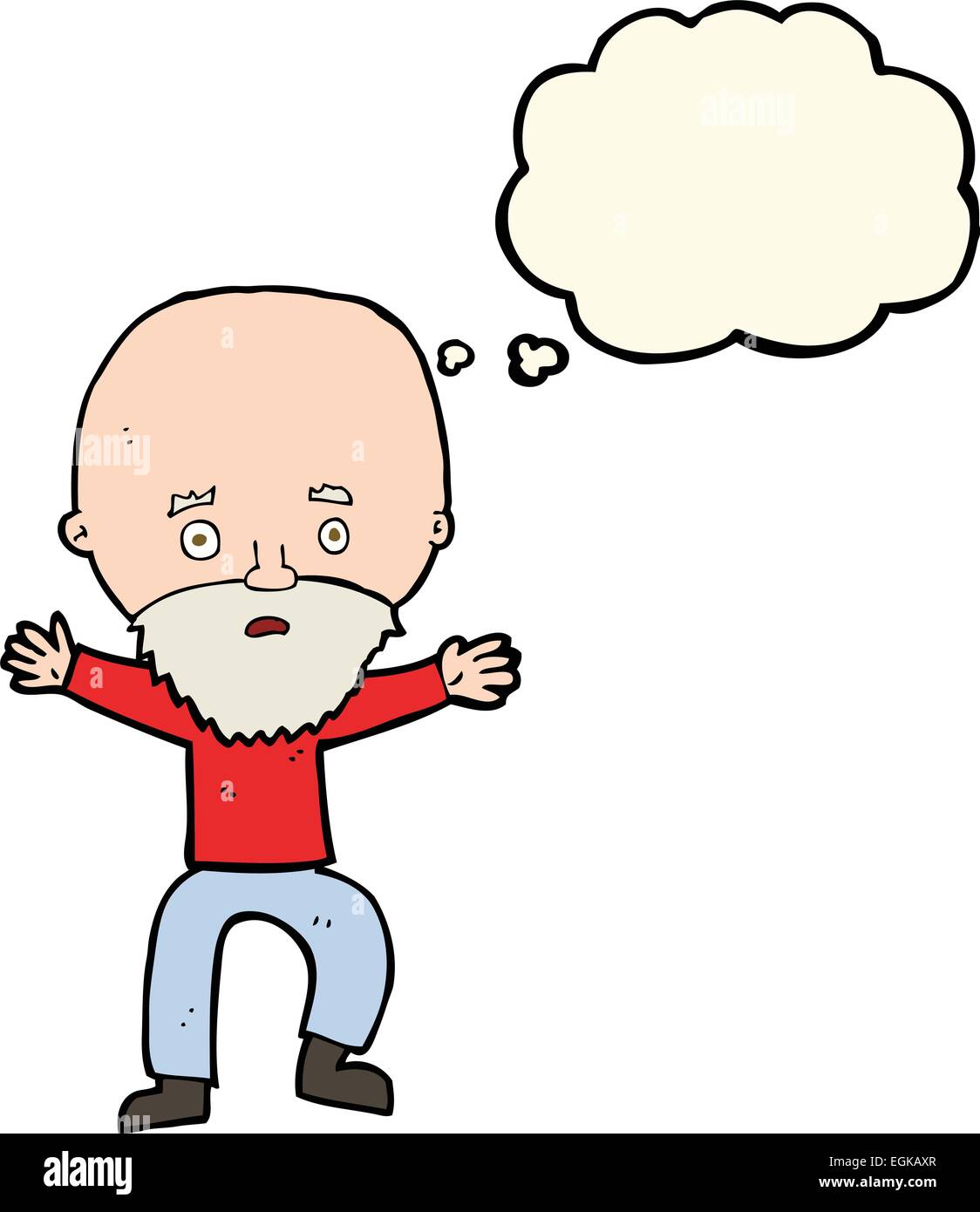 Cartoon panicking old man hi-res stock photography and images - Alamy