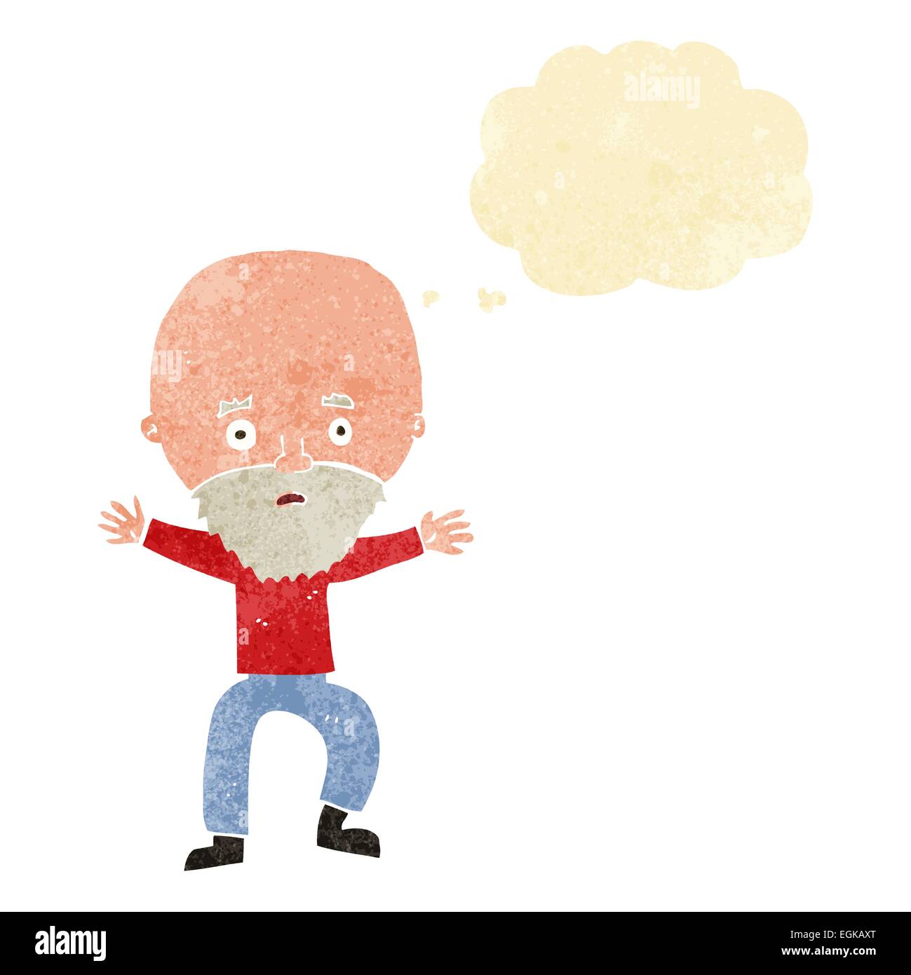 Cartoon panicking old man hi-res stock photography and images - Alamy