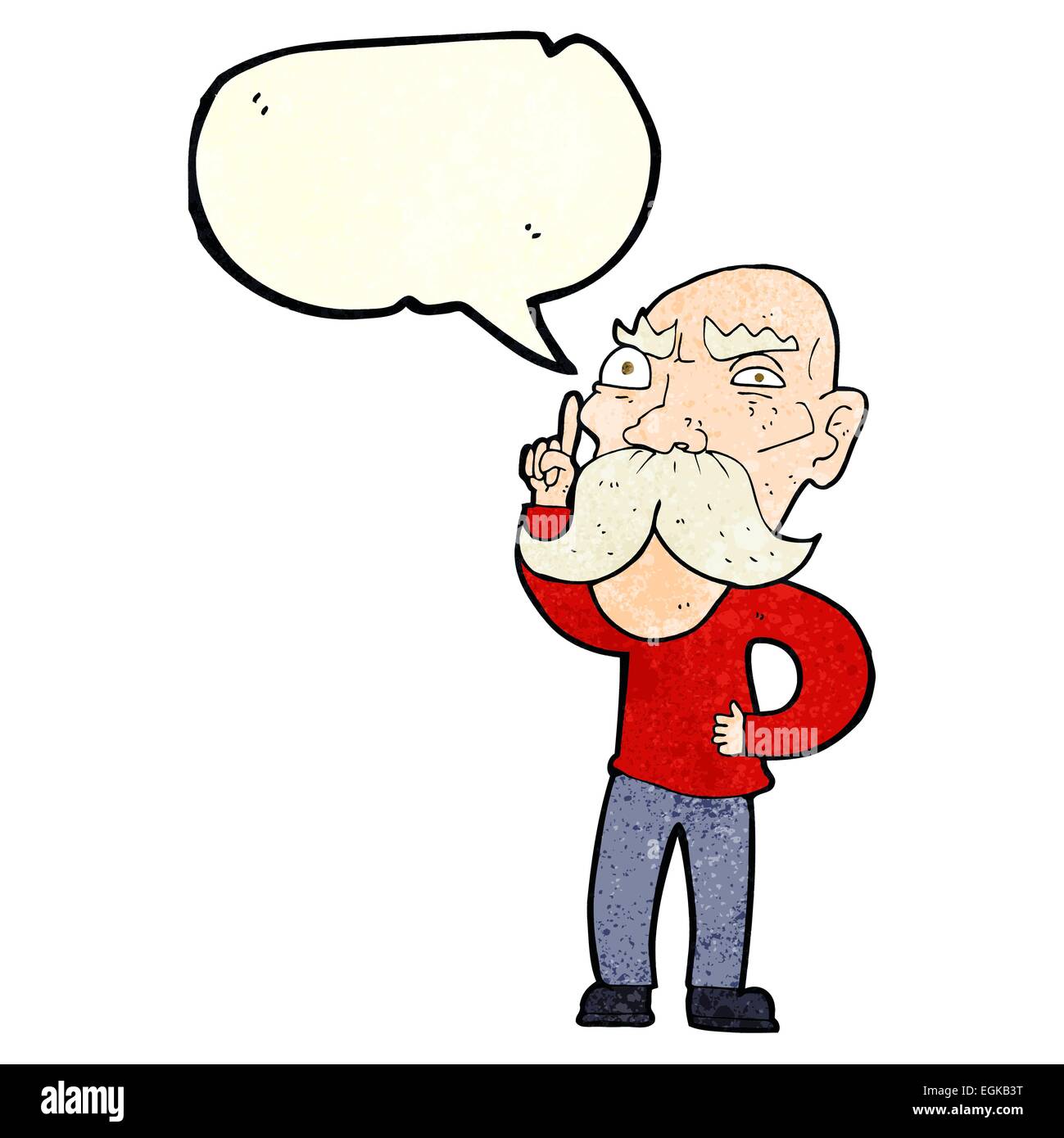 cartoon annoyed old man with speech bubble Stock Vector Image & Art - Alamy