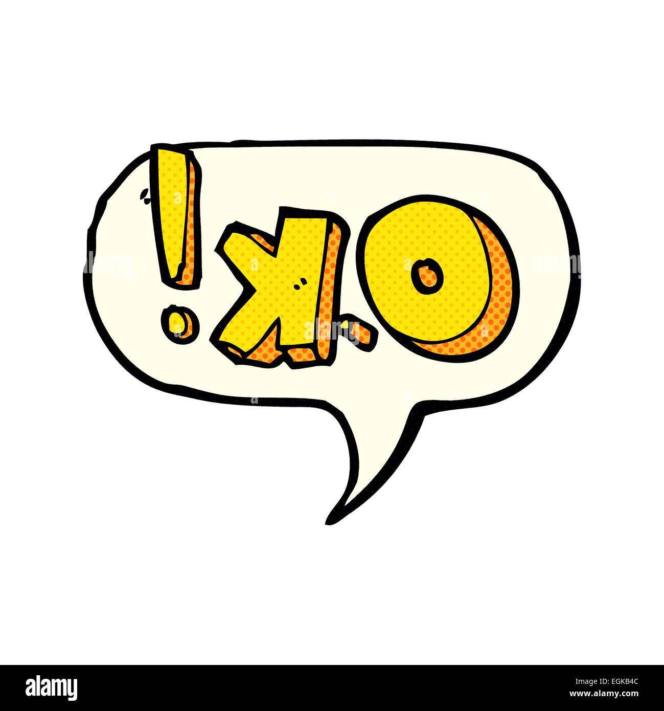 cartoon OK symbol with speech bubble Stock Vector Image & Art - Alamy