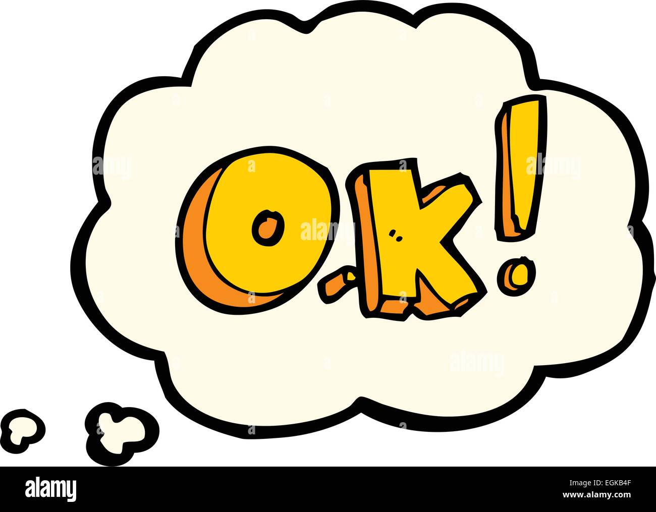 cartoon OK symbol with thought bubble Stock Vector Image & Art - Alamy