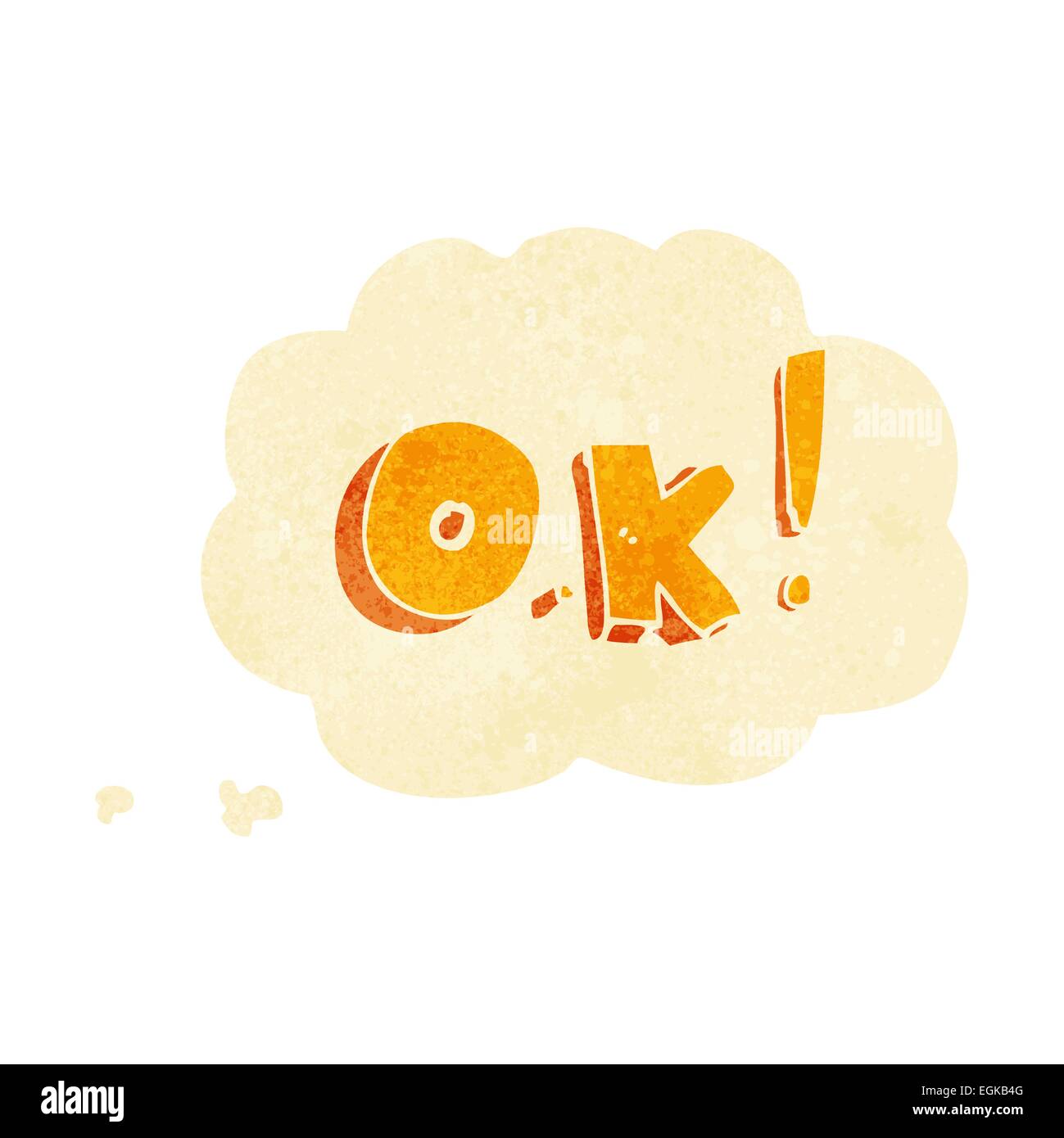 cartoon OK symbol with thought bubble Stock Vector Image & Art - Alamy