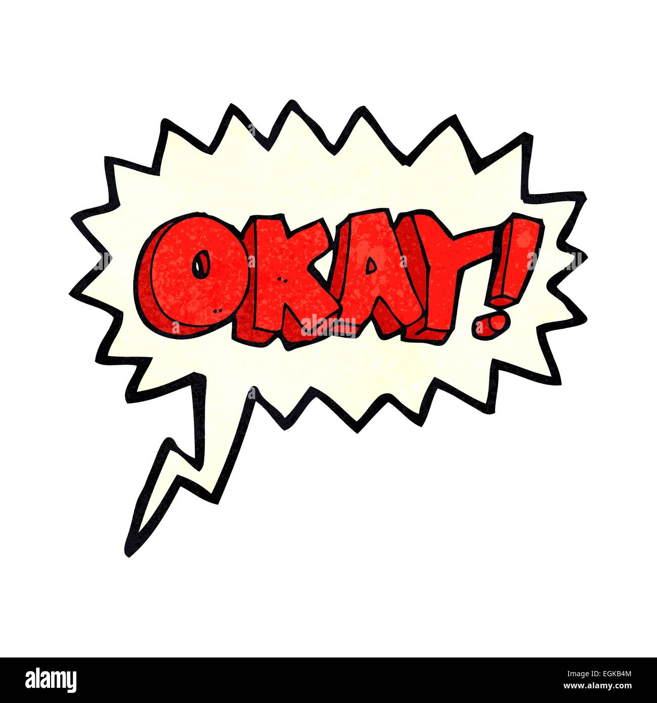 cartoon okay sign with speech bubble Stock Vector Image & Art - Alamy