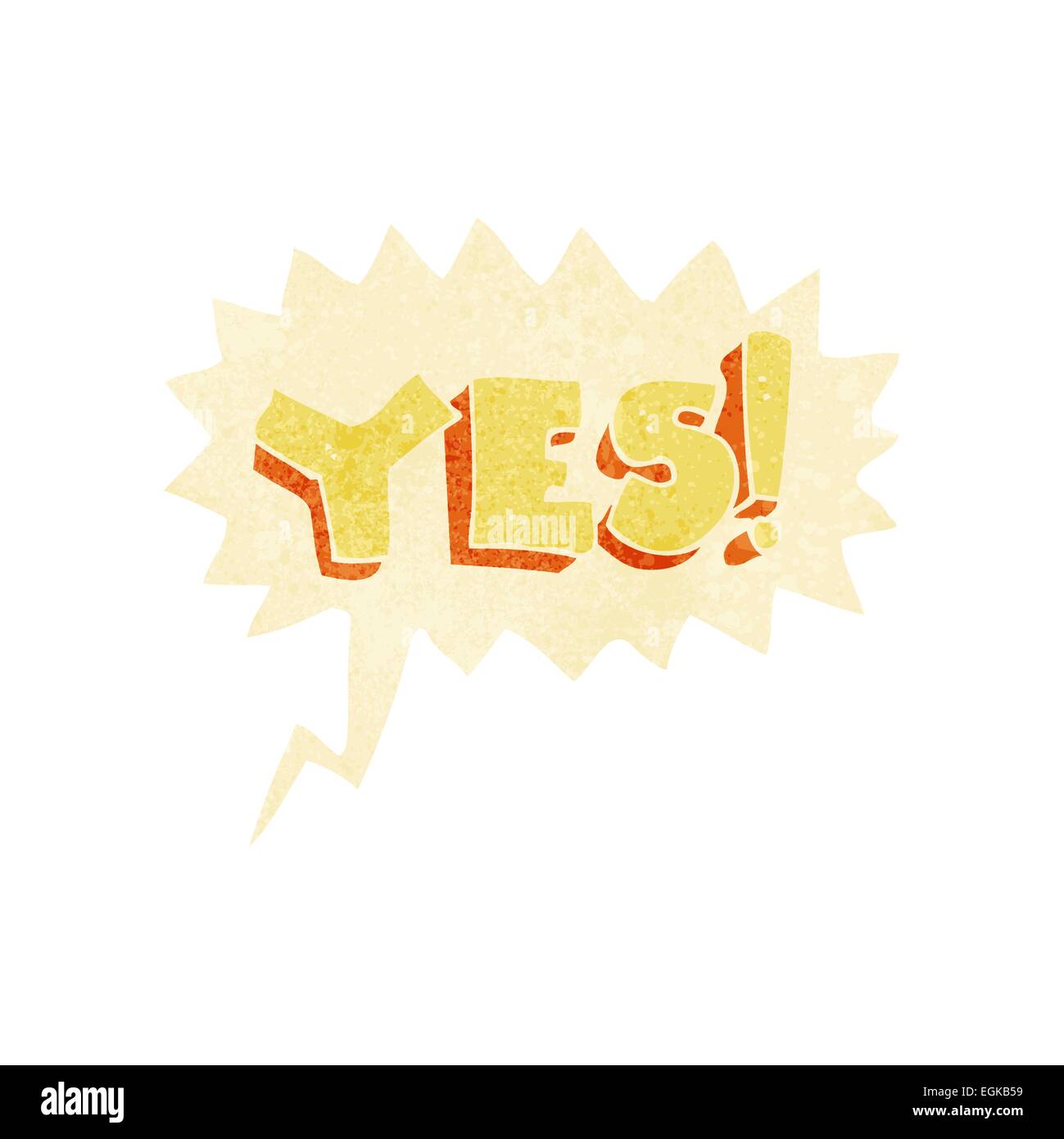 Cartoon yes symbol bubble Cut Out Stock Images & Pictures - Alamy