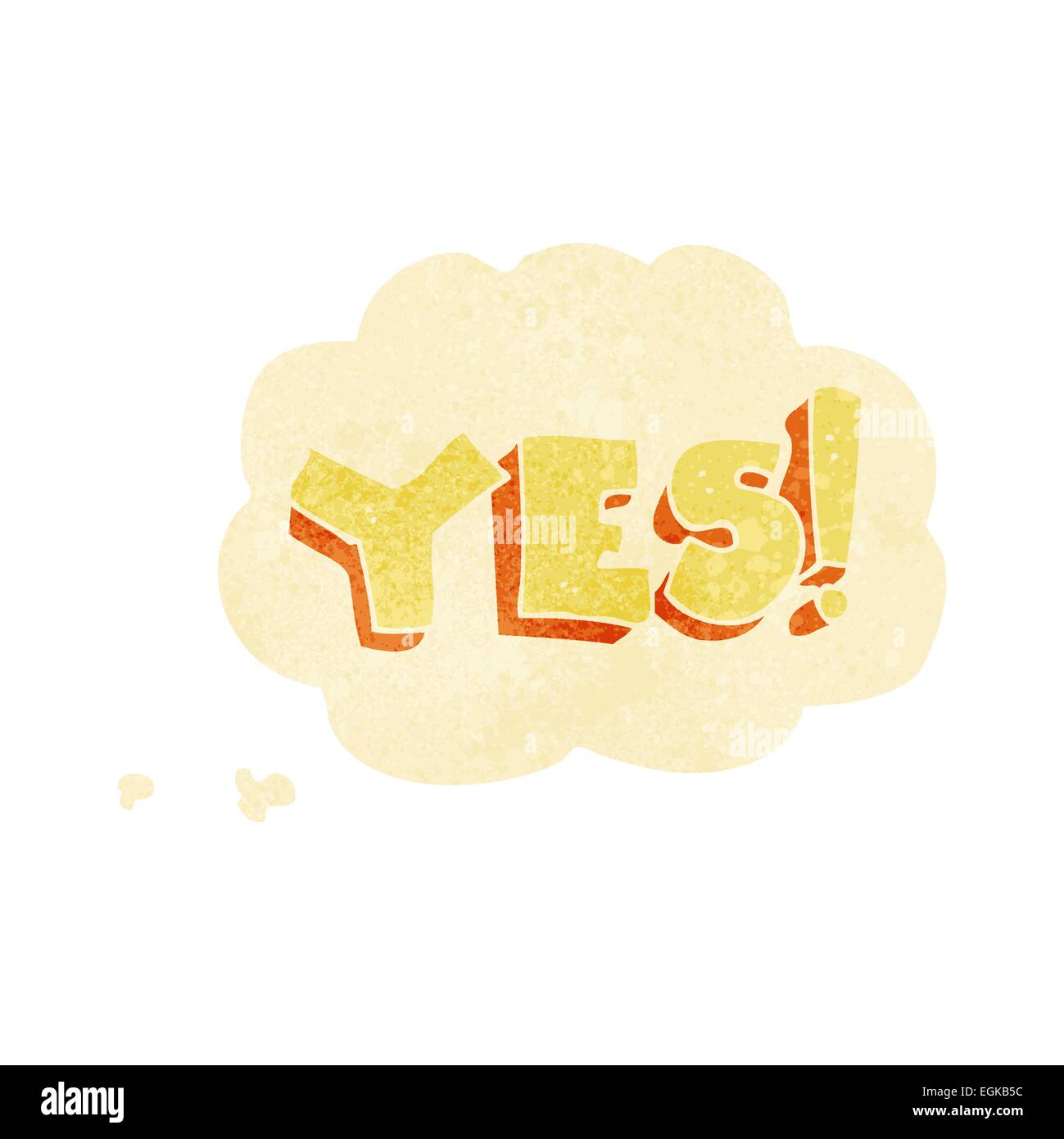 Cartoon Yes Symbol Bubble Cut Out Stock Images & Pictures - Alamy