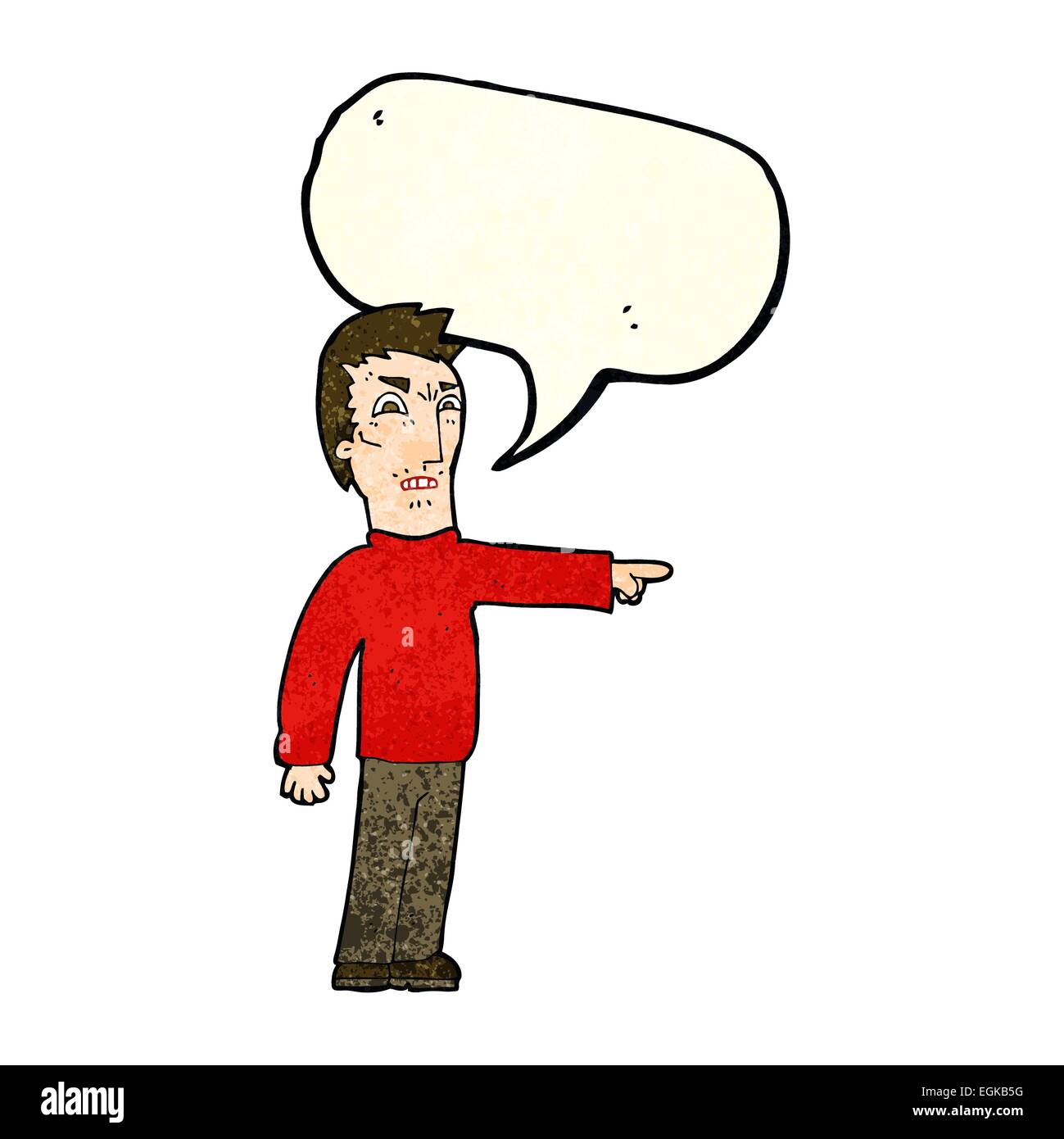 cartoon angry man pointing with speech bubble Stock Vector Image & Art ...