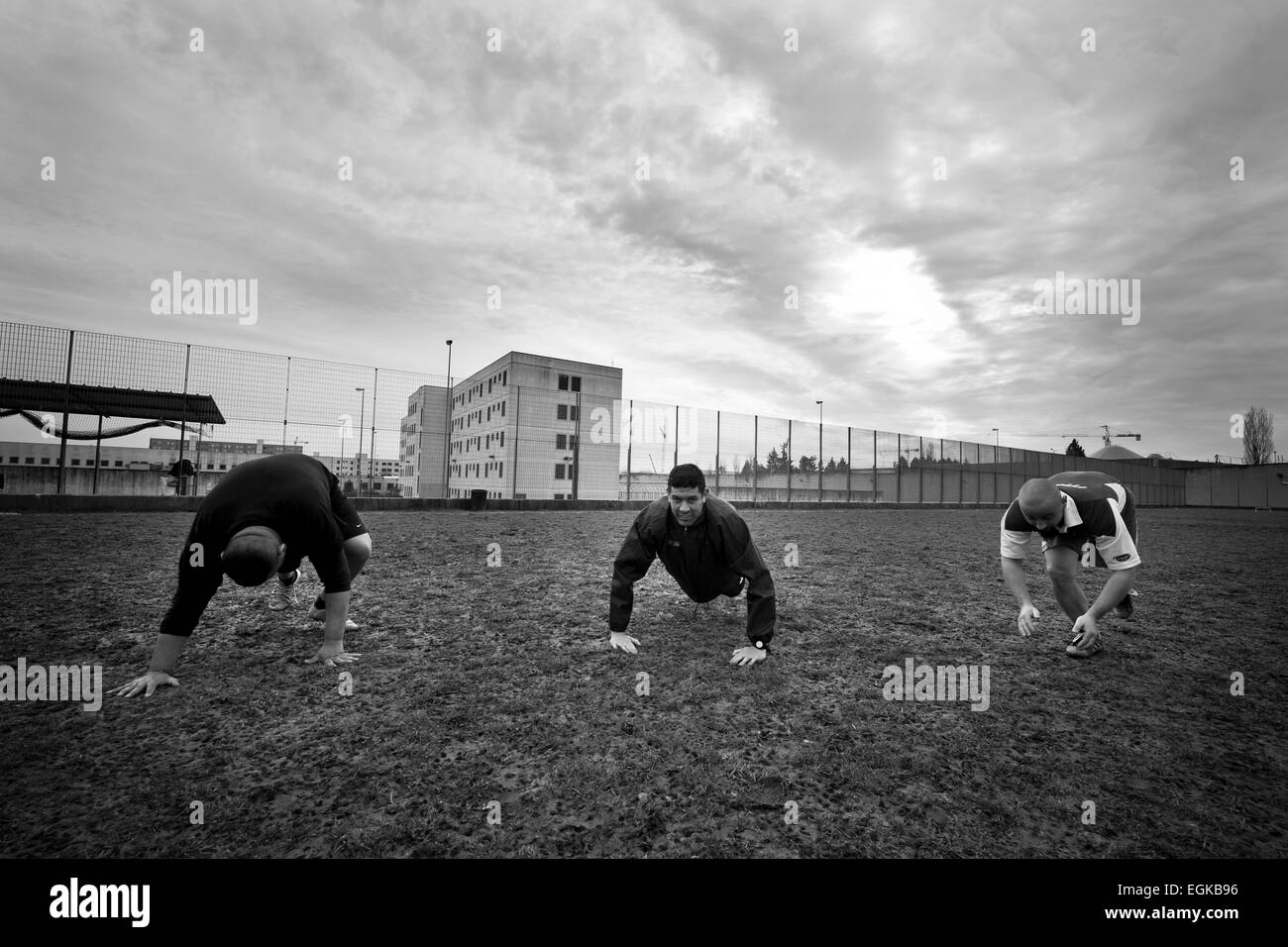 Italy, Bollate prison, Rugby training Stock Photo - Alamy
