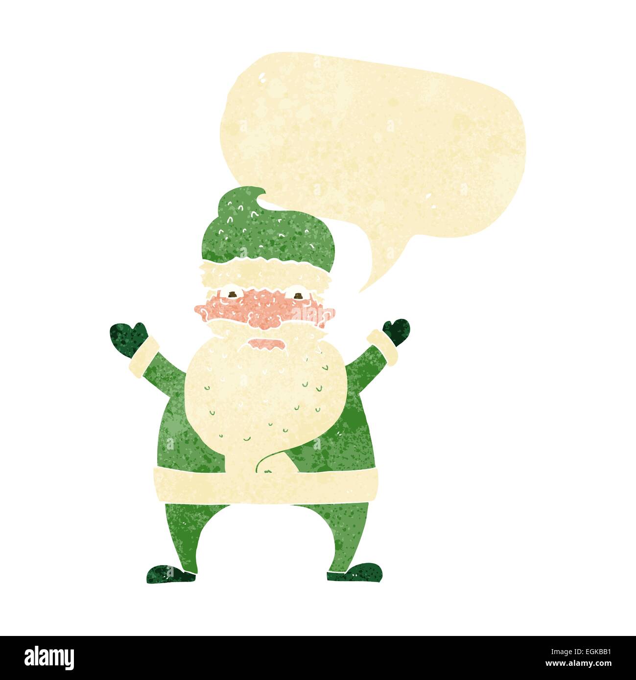 cartoon stressed out santa with speech bubble Stock Vector Image & Art ...