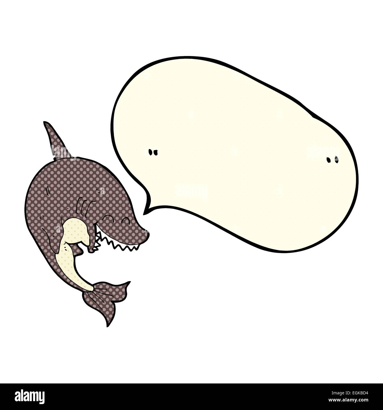 cartoon shark with speech bubble Stock Vector Image & Art - Alamy