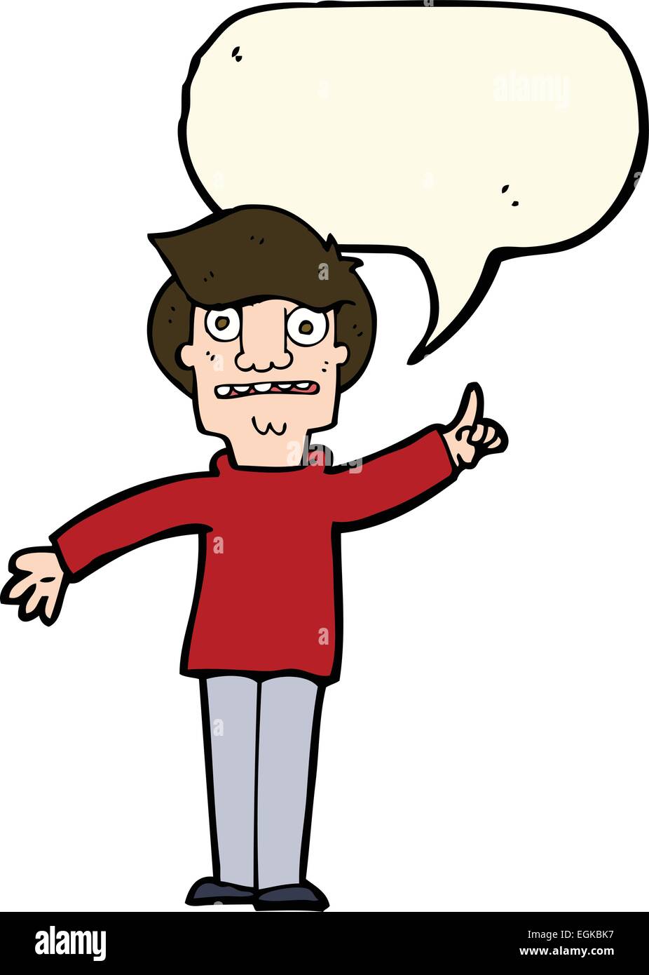 cartoon man asking question with speech bubble Stock Vector Image & Art ...