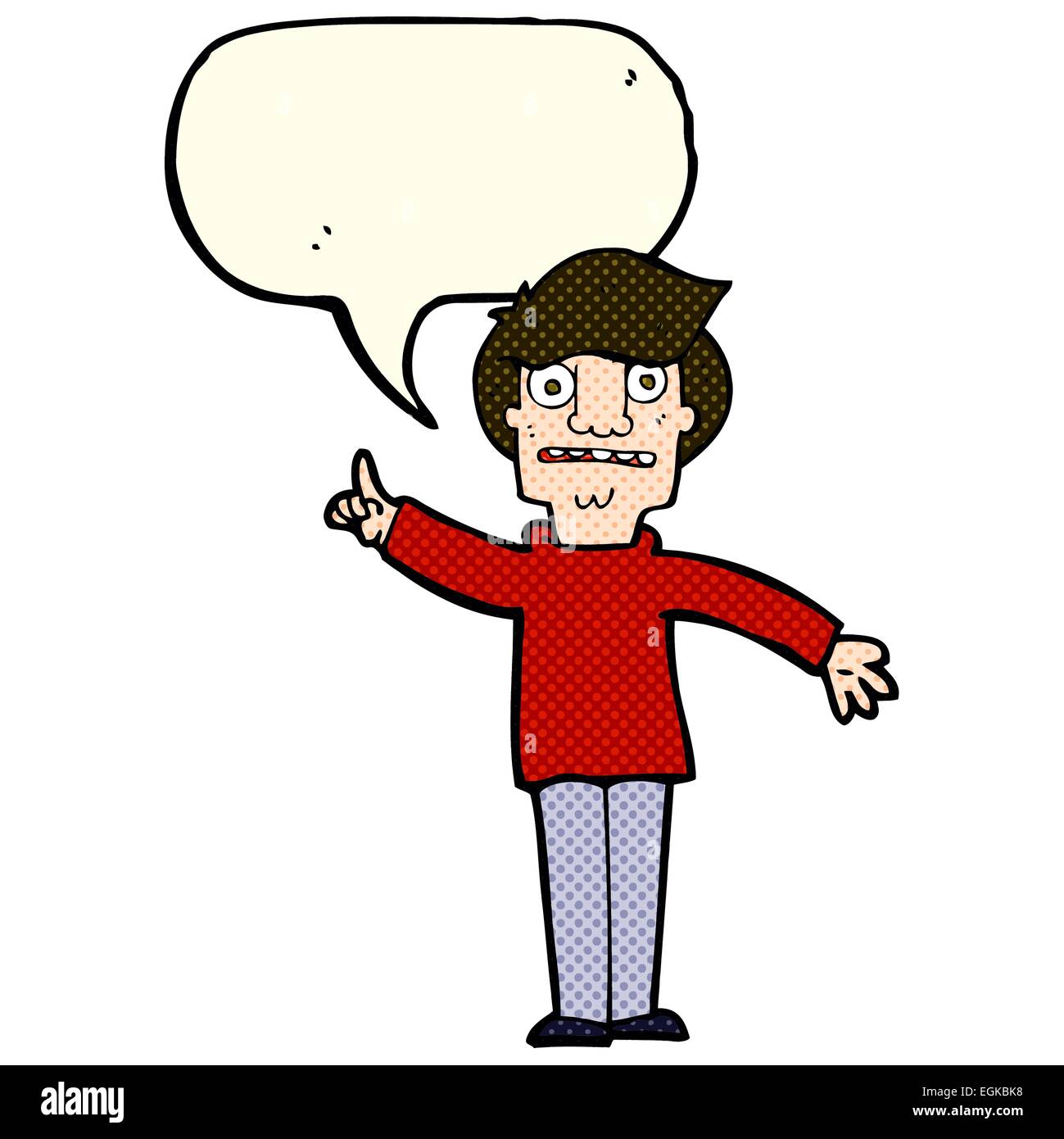 cartoon man asking question with speech bubble Stock Vector Image & Art ...