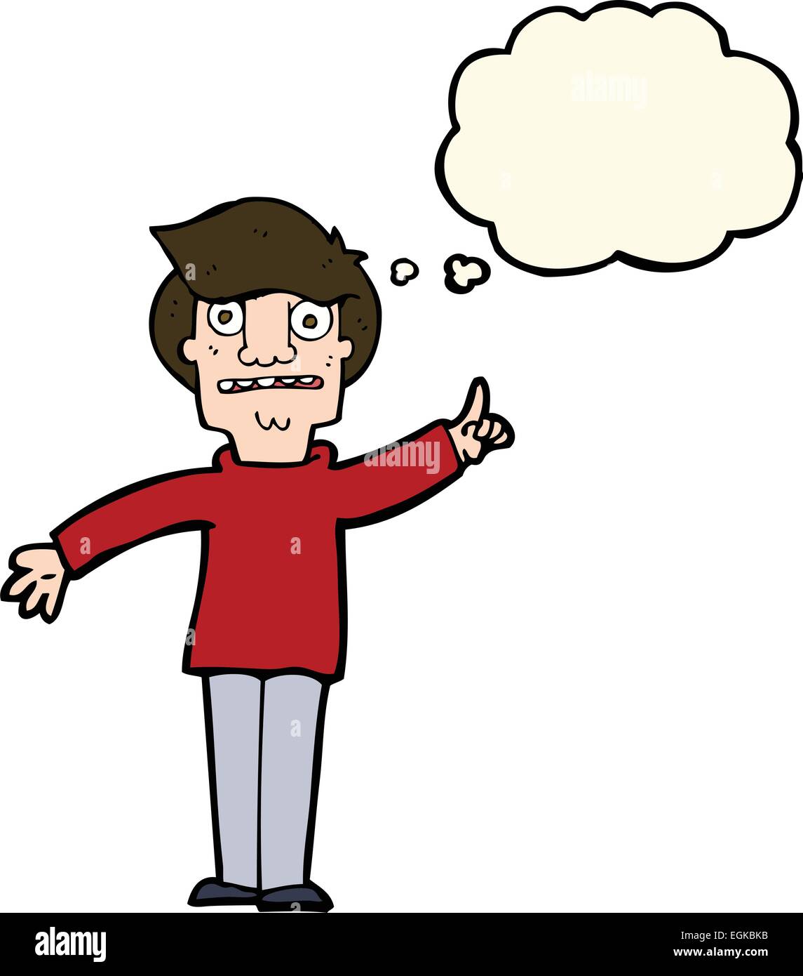 Cartoon man asking question bubble hi-res stock photography and images ...