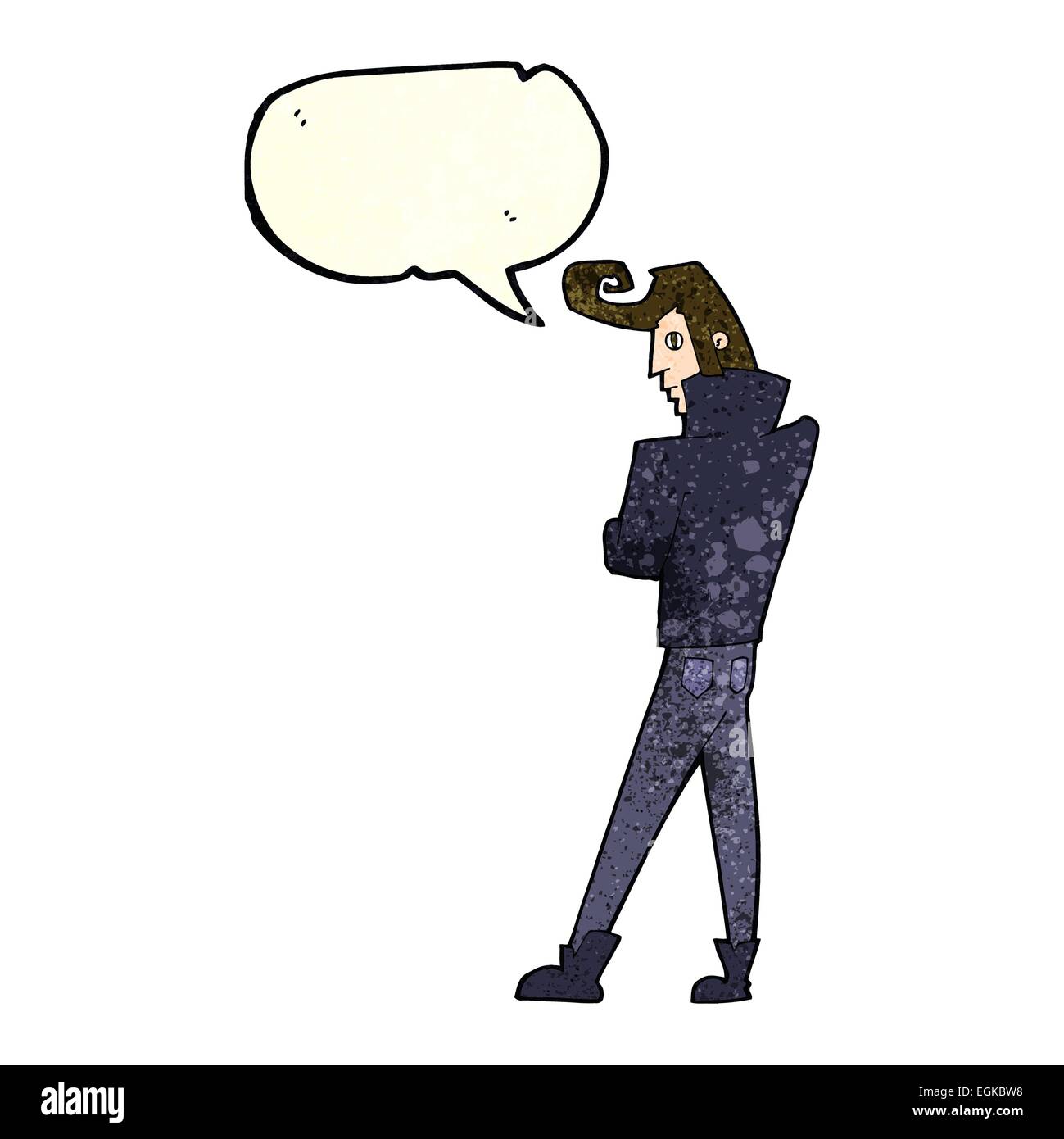 cartoon cool guy with speech bubble Stock Vector Image & Art - Alamy