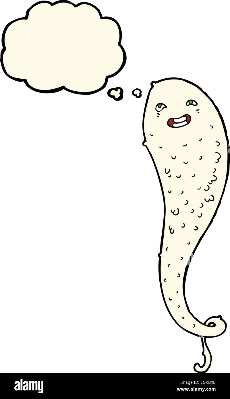 cartoon spooky ghost with thought bubble Stock Vector Image & Art - Alamy