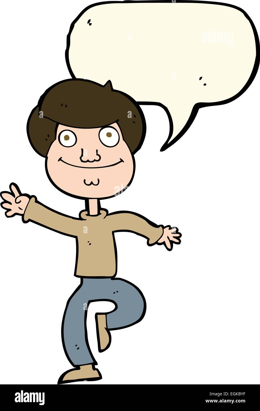 Cartoon dancing man bubble Stock Vector Images - Alamy