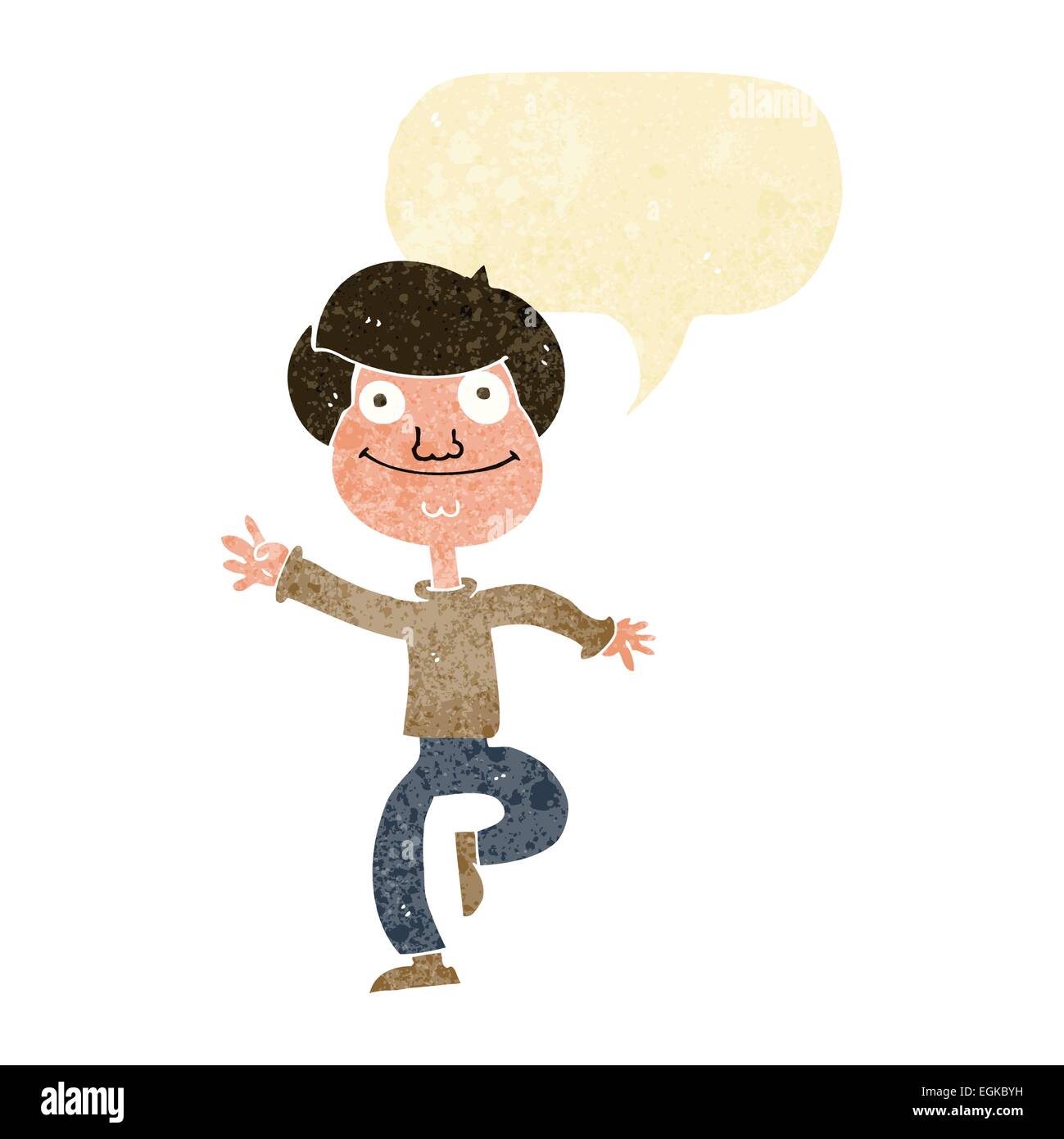 Cartoon dancing man bubble Stock Vector Images - Alamy