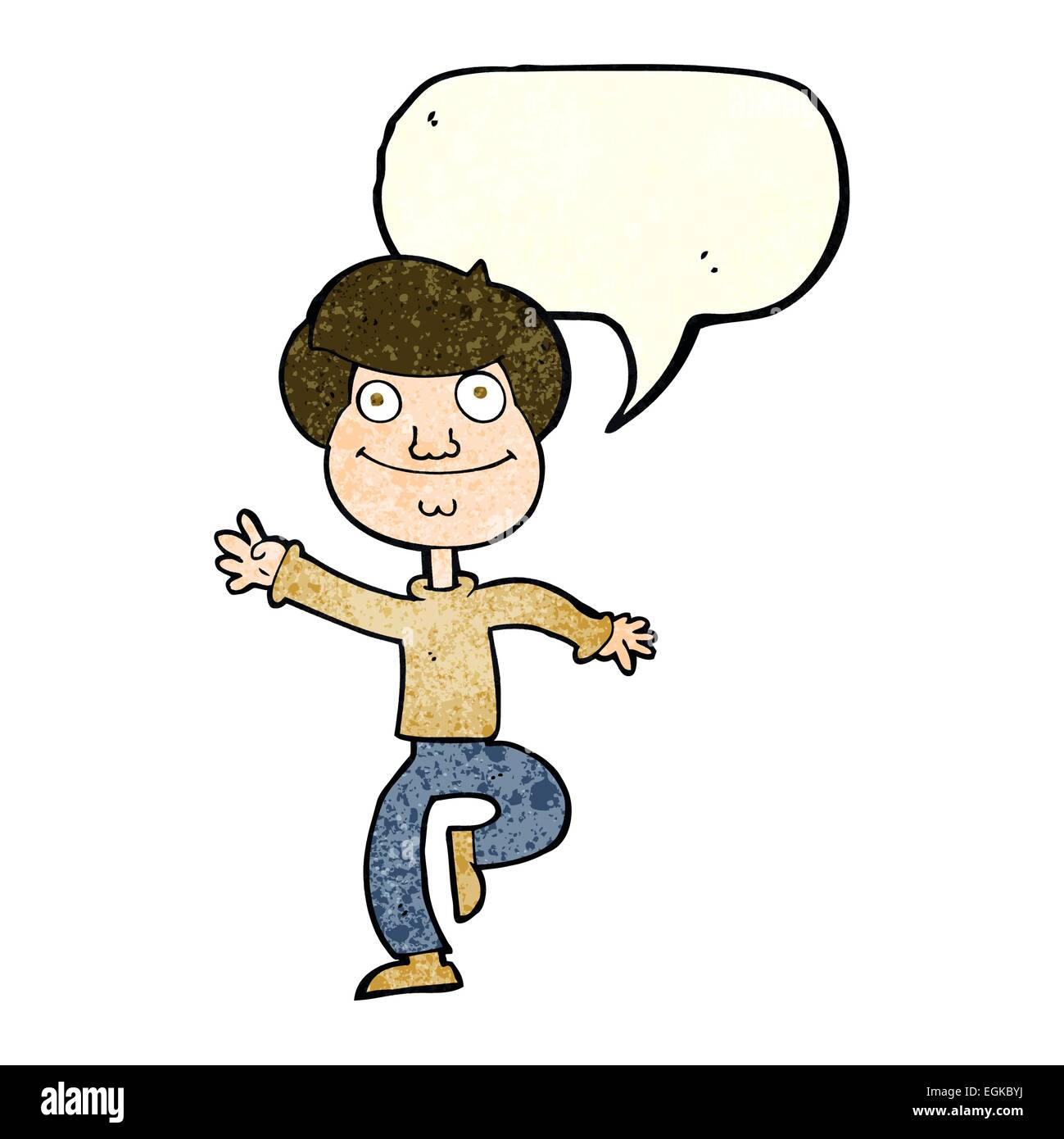 Cartoon dancing man bubble Stock Vector Images - Alamy