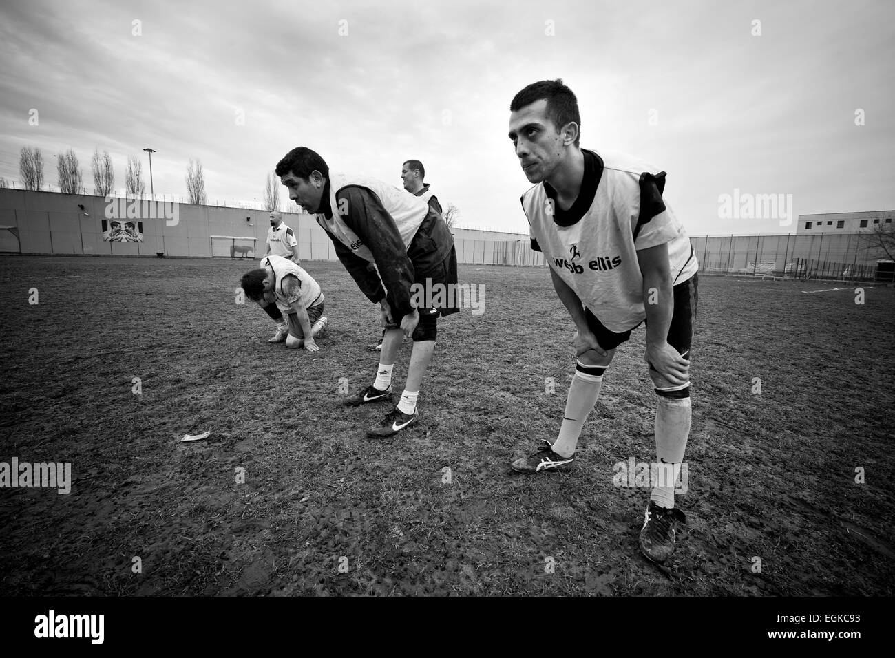 Italy, Bollate prison, Rugby training Stock Photo - Alamy