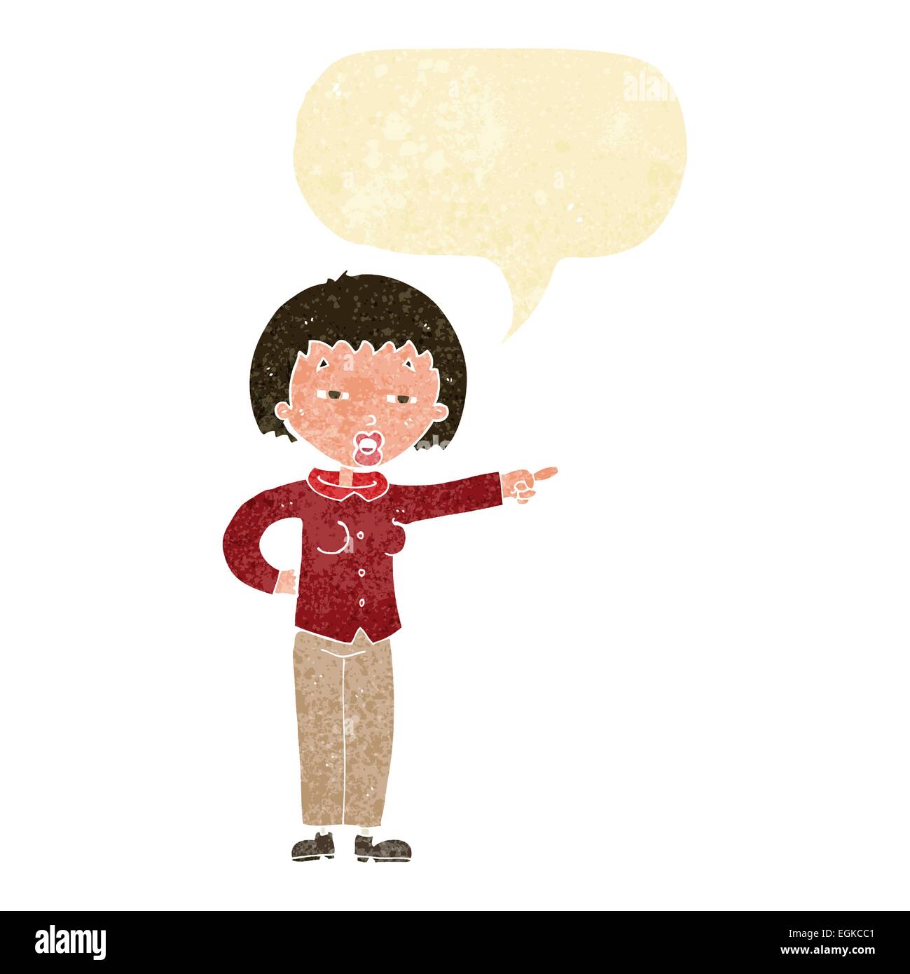 cartoon woman telling off with speech bubble Stock Vector Image & Art ...
