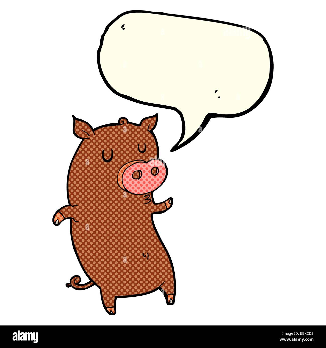Cartoon pig speech bubble Stock Vector Images - Alamy