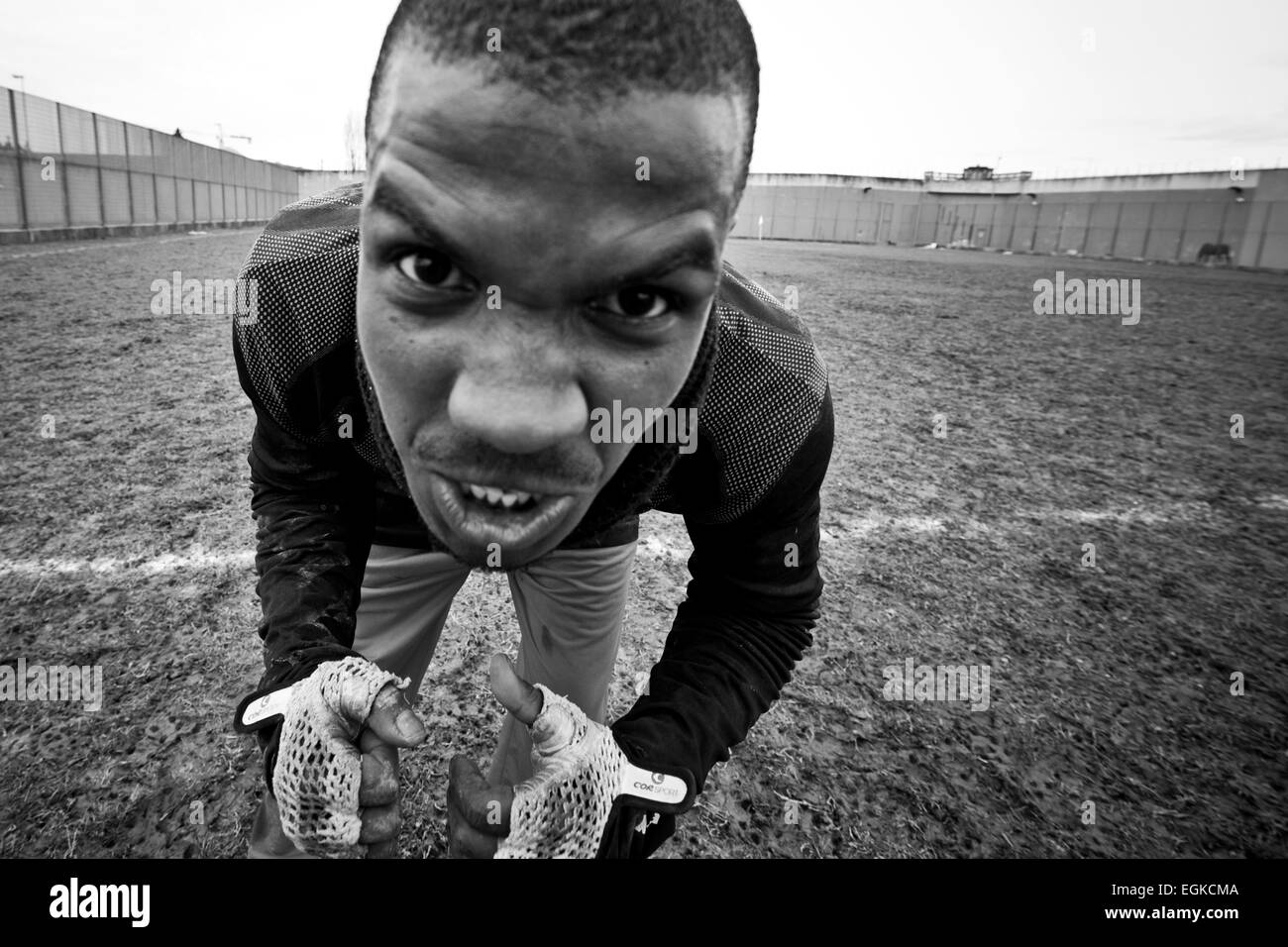 Italy, Bollate prison, Rugby training Stock Photo - Alamy