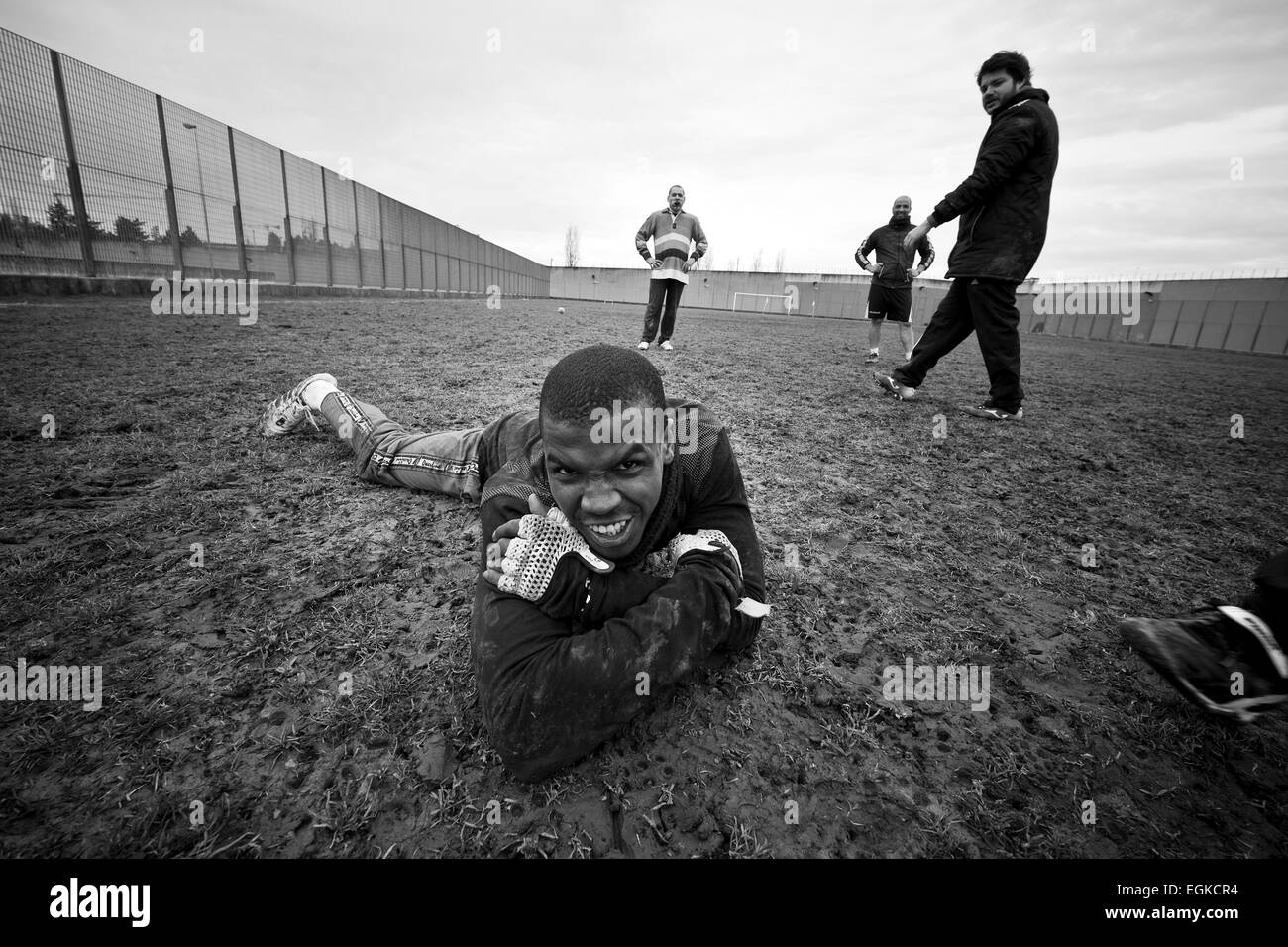 Italy, Bollate prison, Rugby training Stock Photo - Alamy