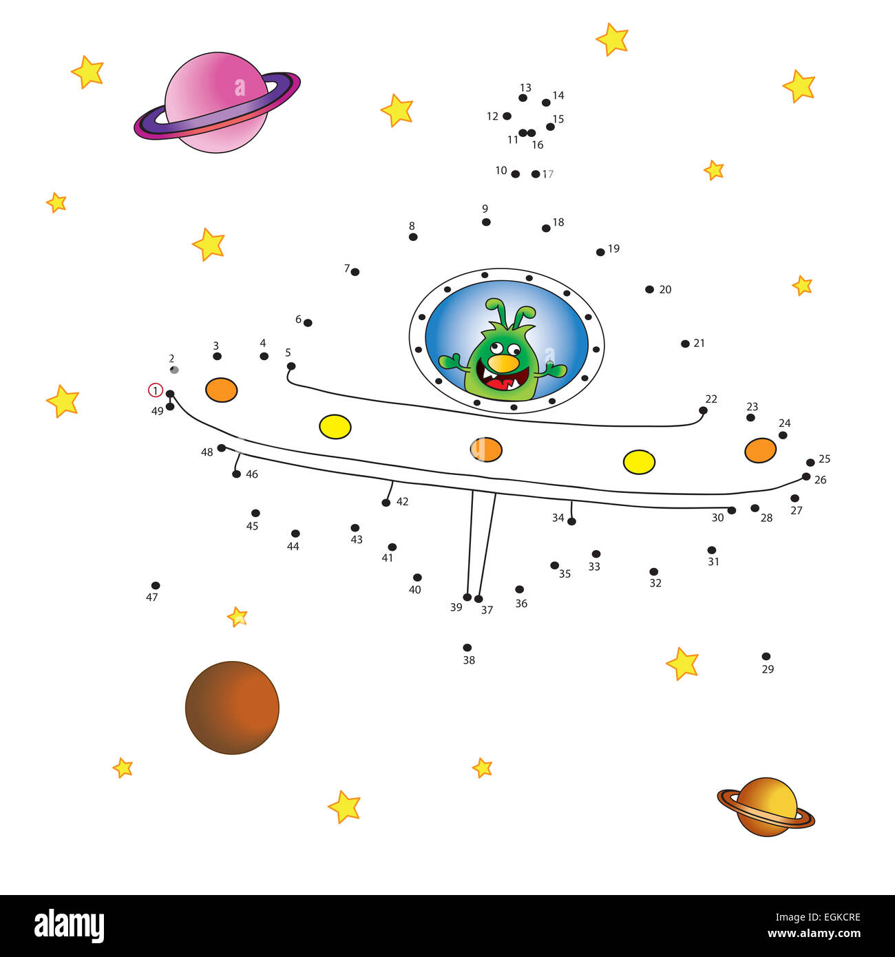 Game for children : join the dots following the numbers Stock Photo - Alamy