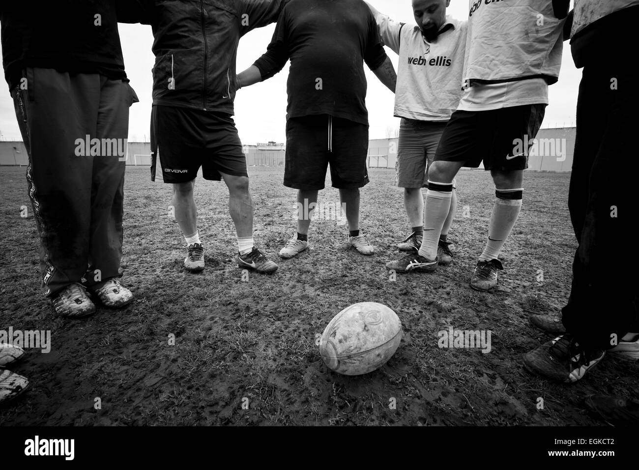 Italy, Bollate prison, Rugby training Stock Photo - Alamy
