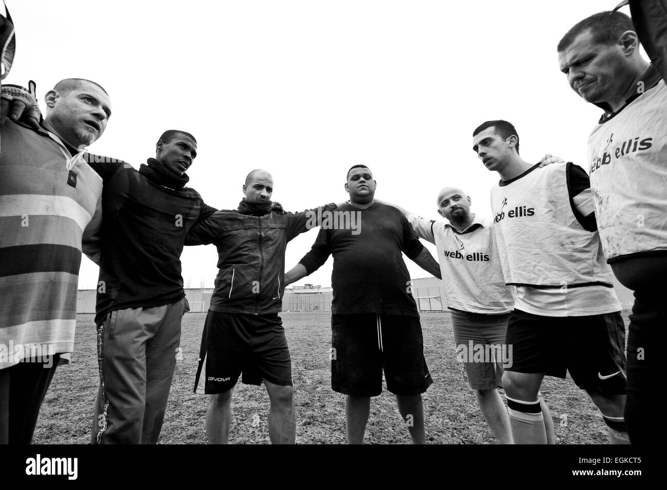 Italy, Bollate prison, Rugby training Stock Photo - Alamy