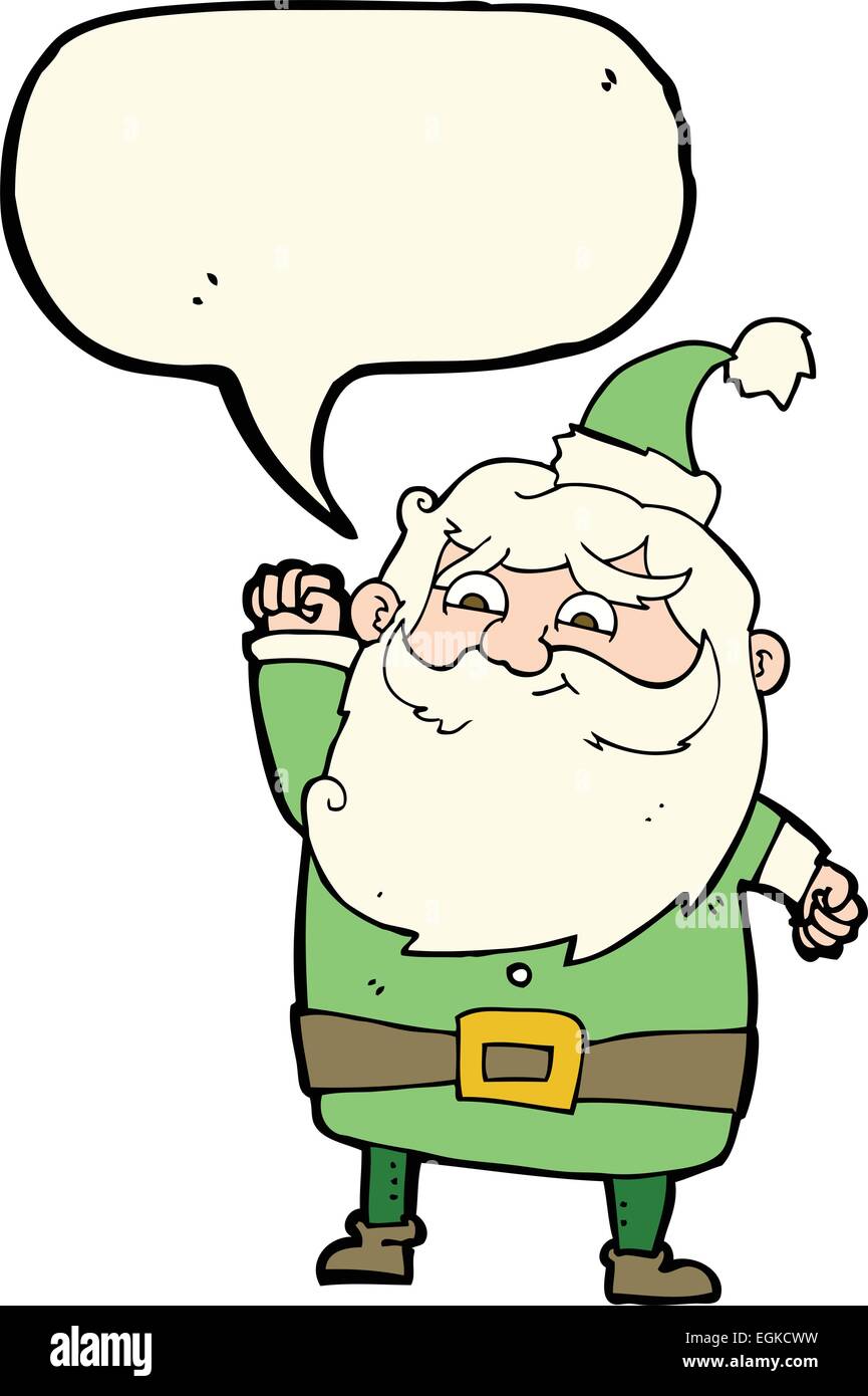 cartoon santa claus with speech bubble Stock Vector Image & Art - Alamy