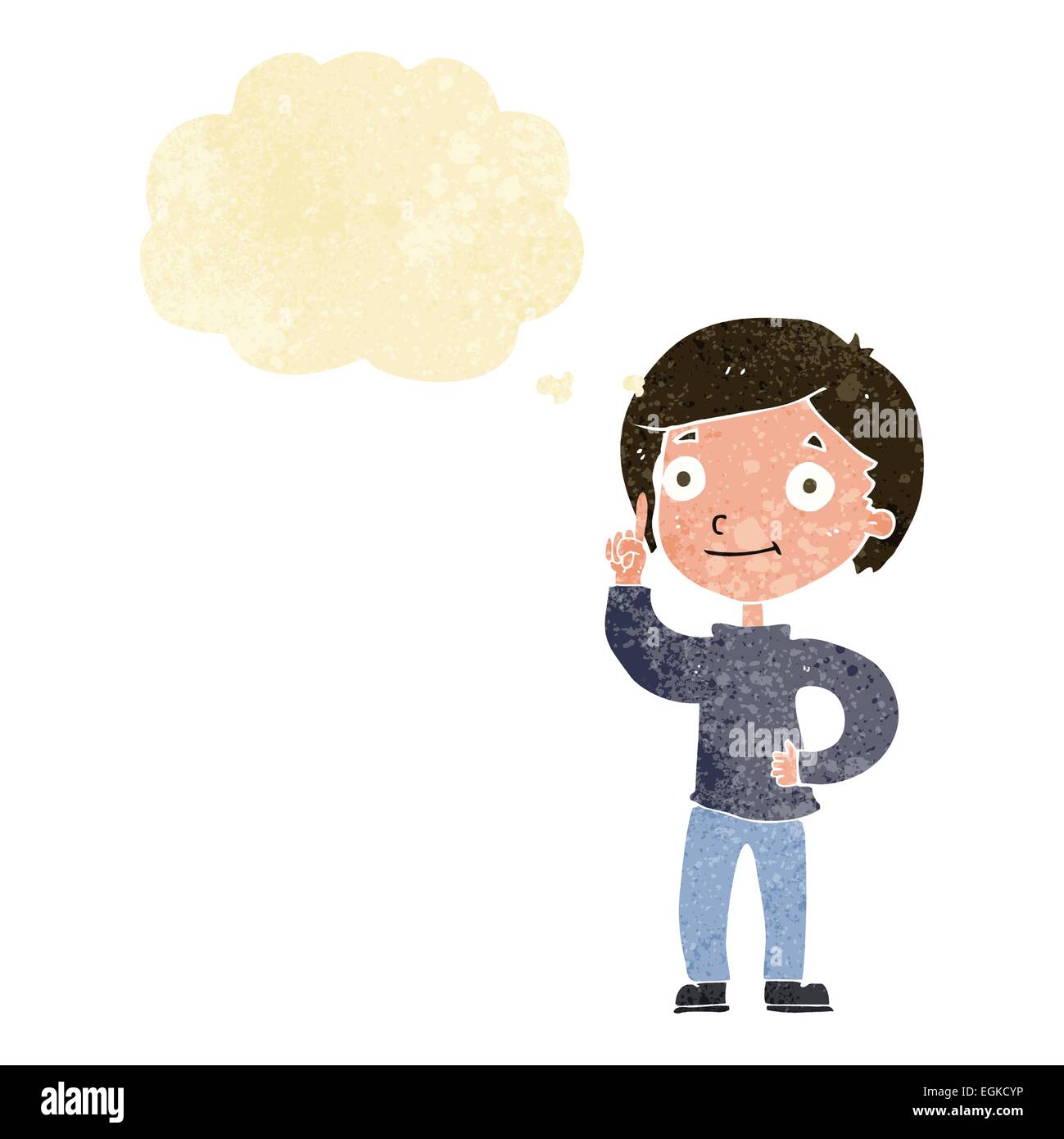 Cartoon boy idea thought bubble hi-res stock photography and images - Alamy