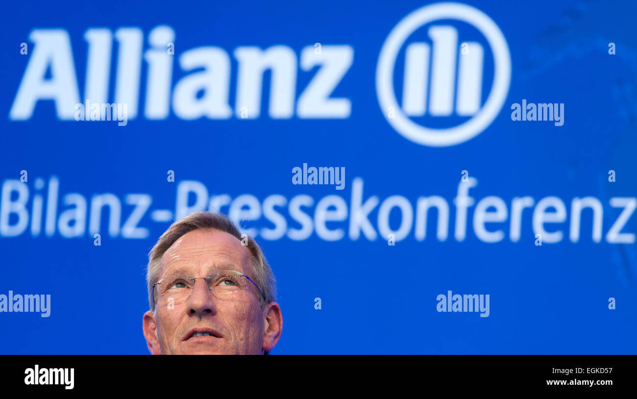 Allianz chief executive Michael Diekmann speaking at the company's ...