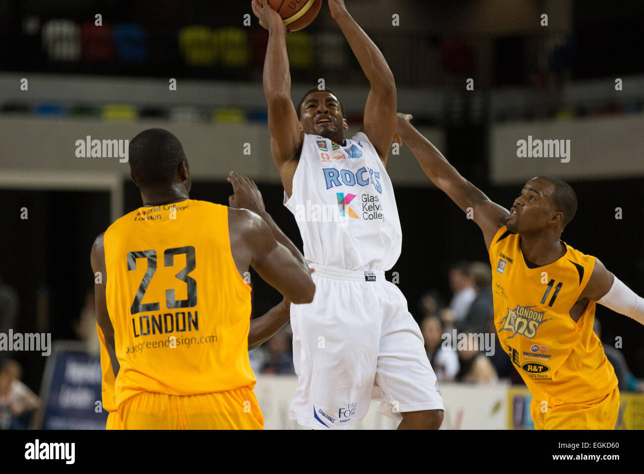 The London Lions basketball team suffer a narrow 8 point defeat at home ...
